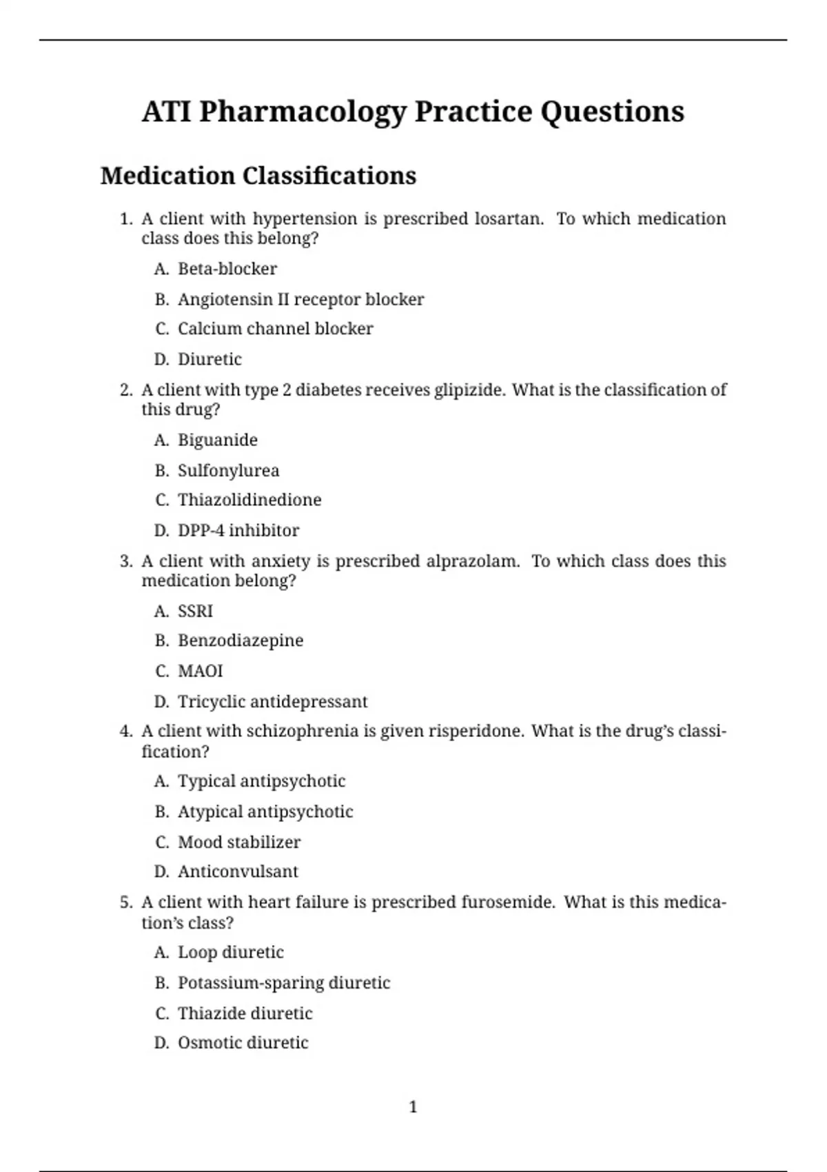 ATI Pharmacology Practice Questions 2025 – 80 High-Impact ATI-Style ...