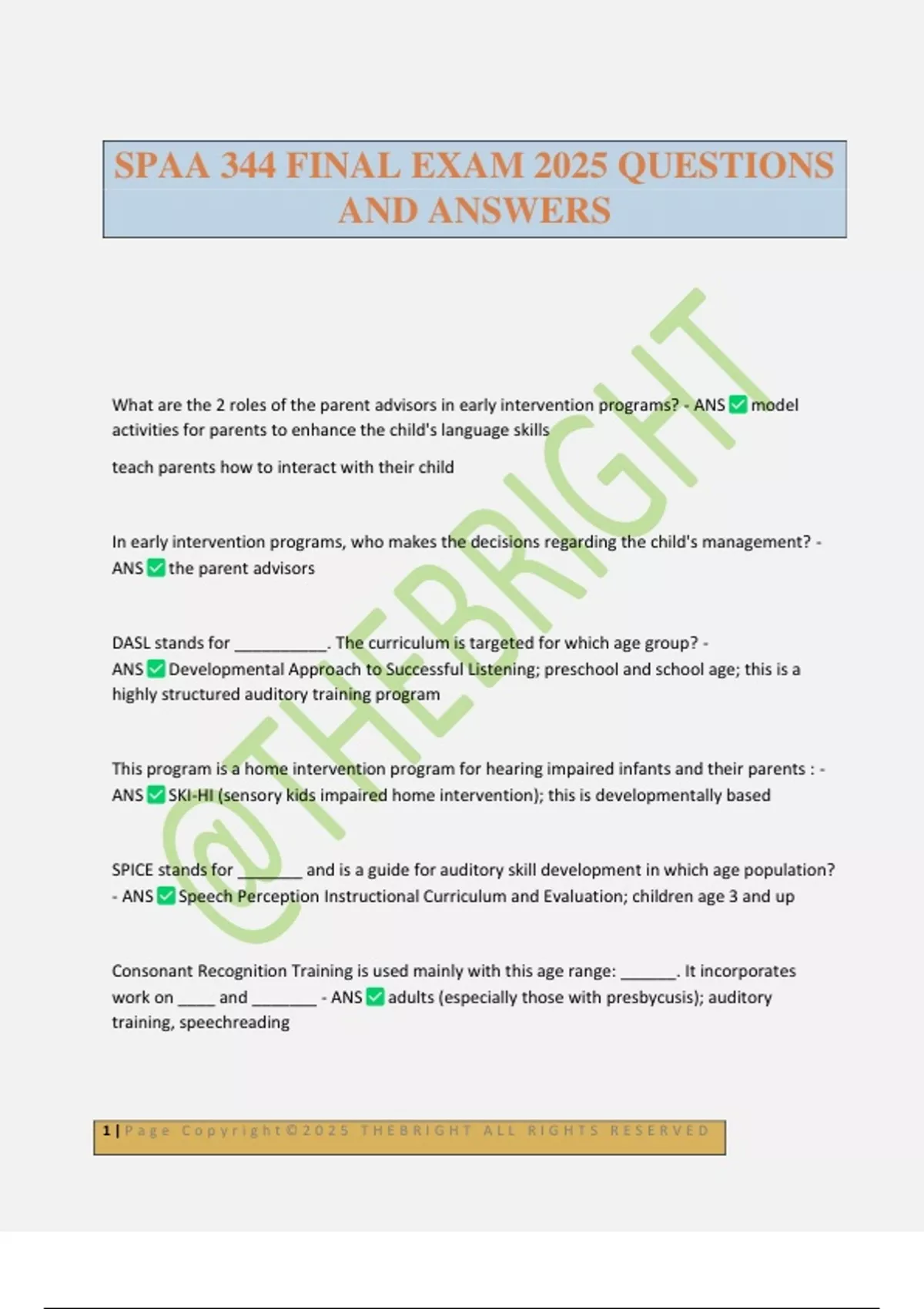 SPAA 344 FINAL EXAM 2025 QUESTIONS AND ANSWERS - SPAA 344 - Stuvia US