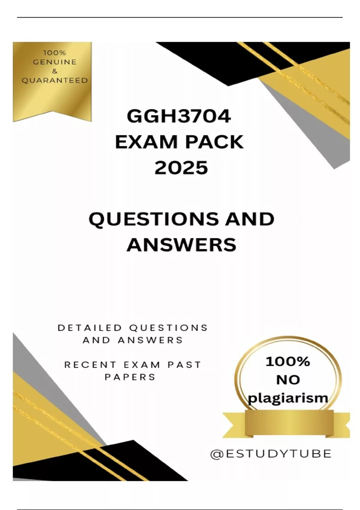 GGH3704 EXAM PACK 2025 - DETAILED QUESTIONS AND ANSWERS - GGH3704 EXAM ...