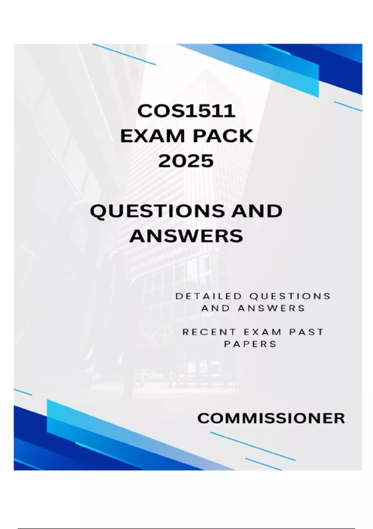 COS1511 EXAM PACK 2025 - DETAILED QUESTIONS AND ANSWERS - COS1511 EXAM ...