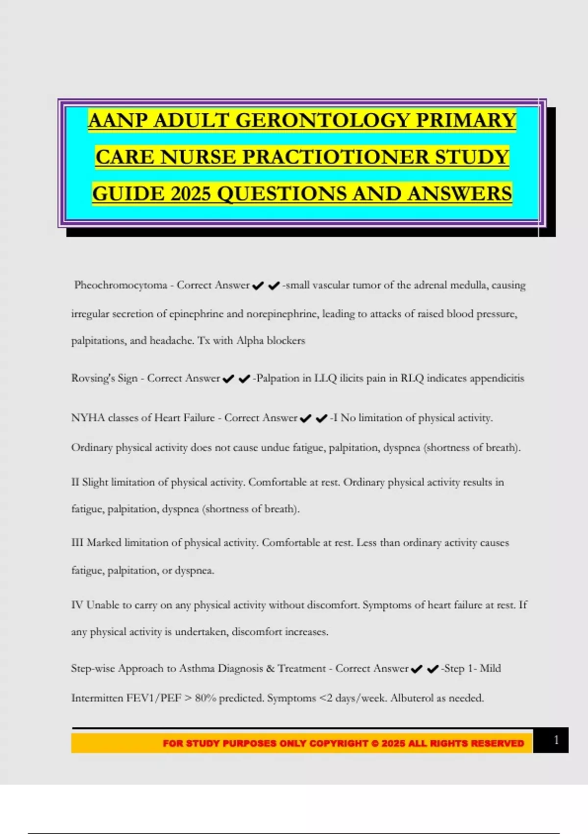 AANC Bundled Exams 2025 (Questions and Answers) - Stuvia US