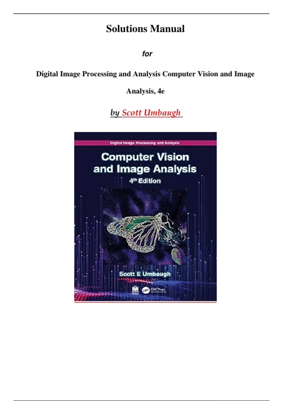 Digital Image Processing and Analysis: Computer Vision and Image ...