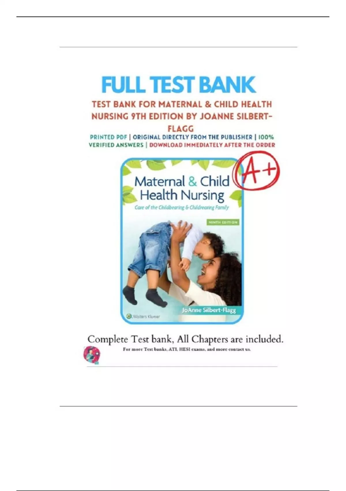 Test Bank For Maternal & Child Health Nursing Care of the Childbearing ...