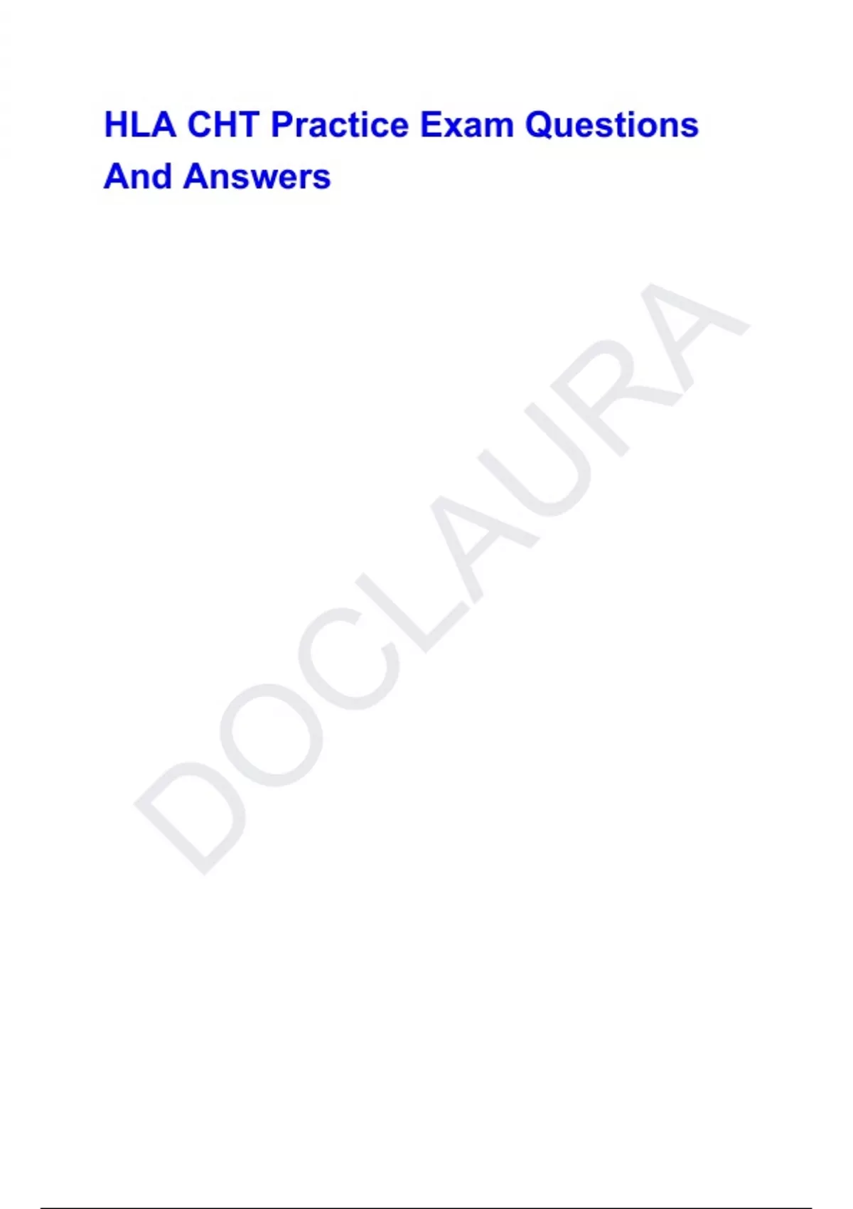 Dayana CHT/BONNET TEST PART 2 Questions And Answers - Cht - Stuvia US