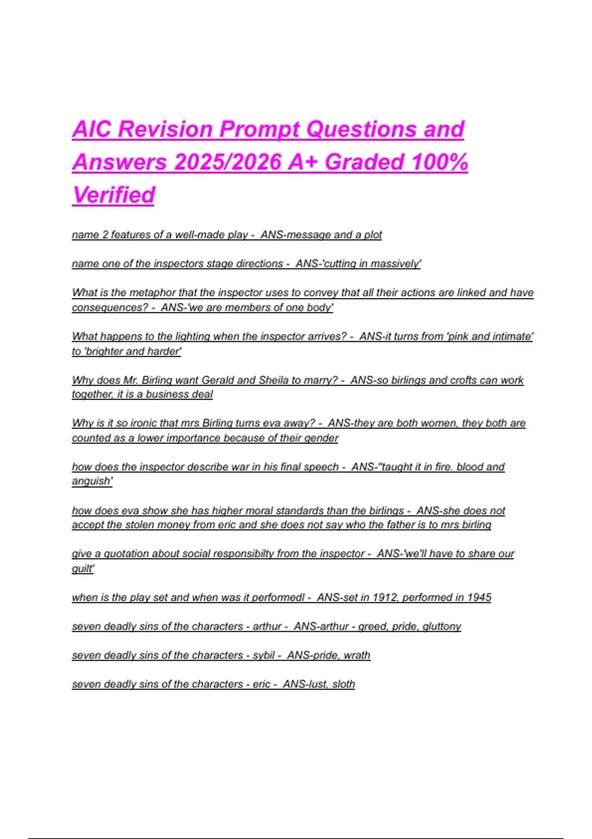 AIC Revision Prompt Questions and Answers 2025/2026 A+ Graded 100% ...