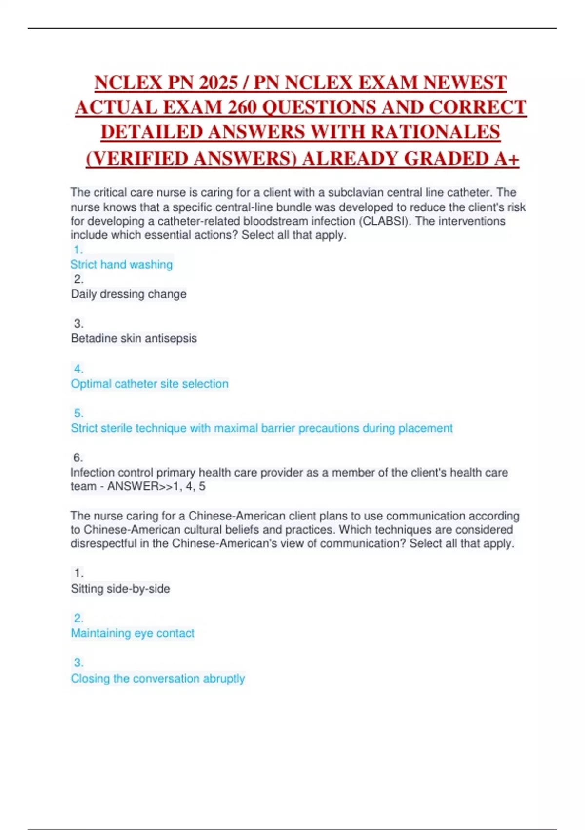 NCLEX_PN_2025_PN_NCLEX_EXAM - Nclex - Stuvia US