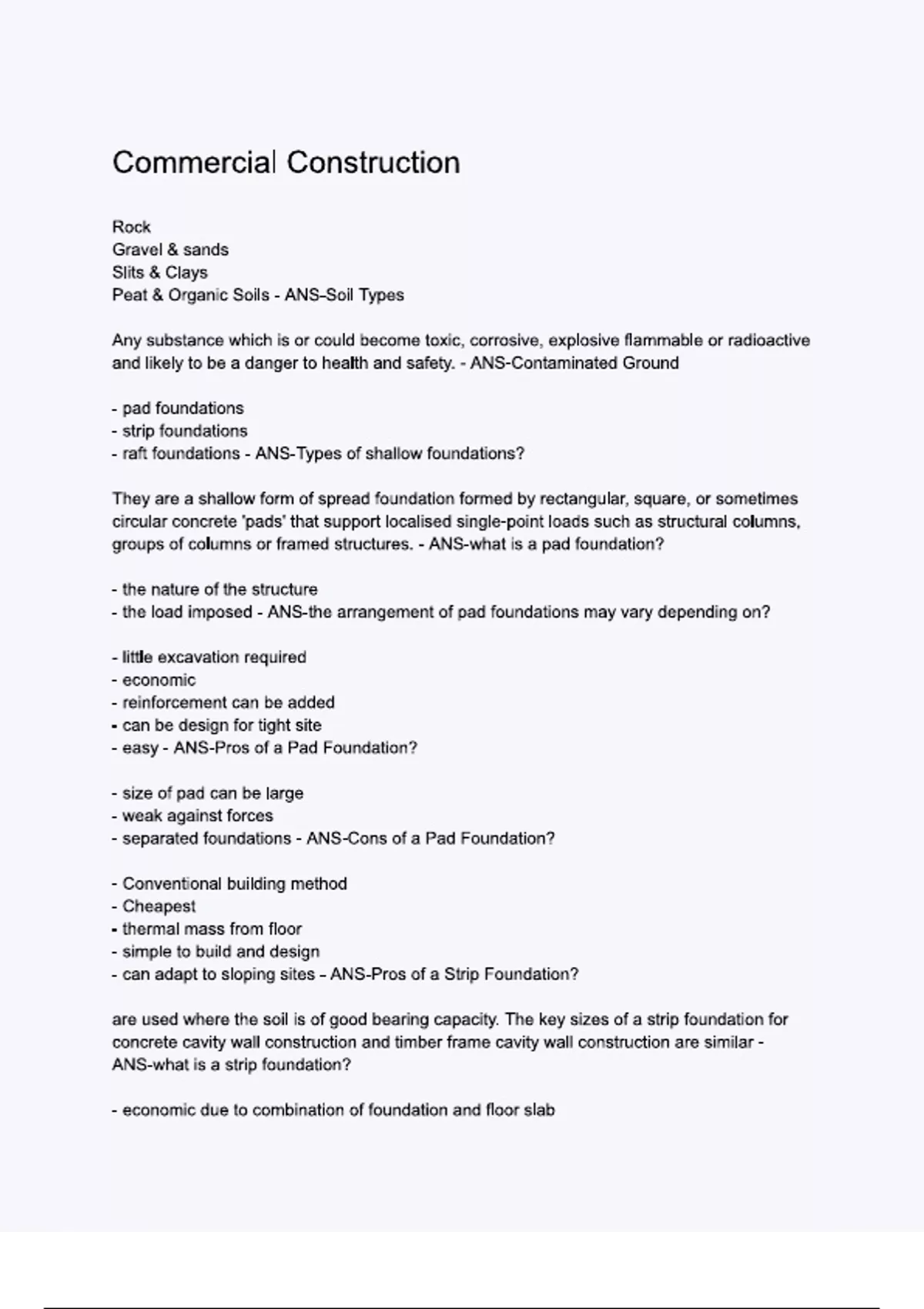 Commercial Construction Questions and Answers : {LATEST 2025/ 2026 ...