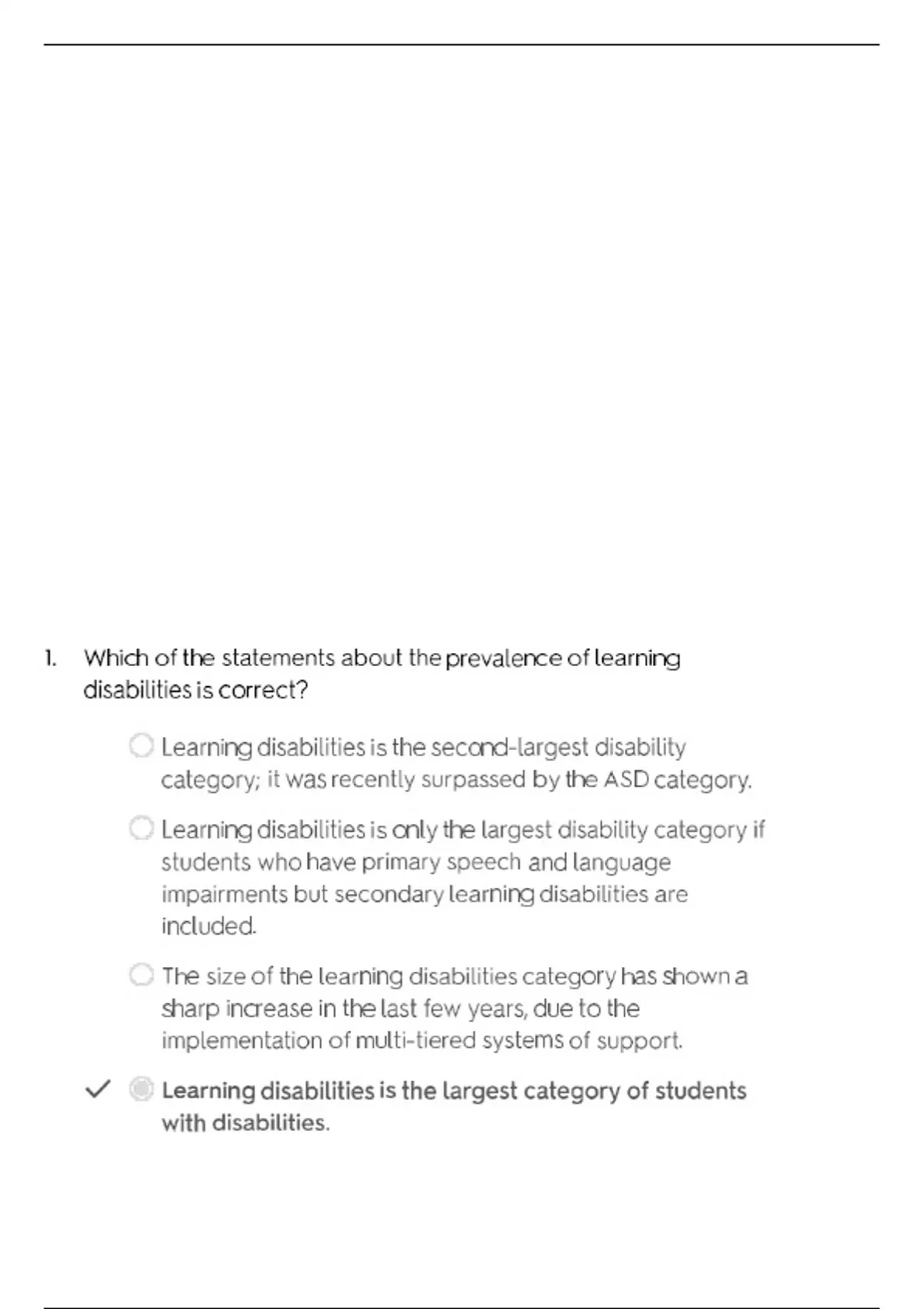 DISABILITY AWARENESS PRACTICE TEST MULTIPLE CHOICE QUESTIONS AND ...