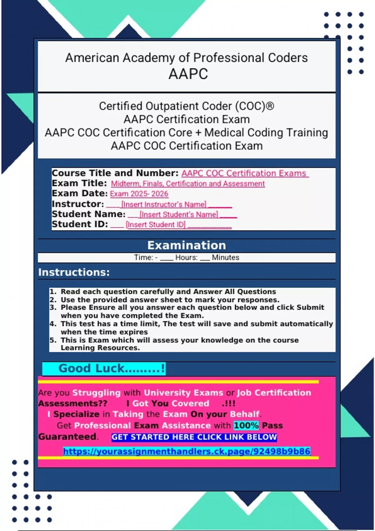 AAPC COC Certification Exam Prep AAPC Certified Outpatient Coder (COC)® American Academy of ...