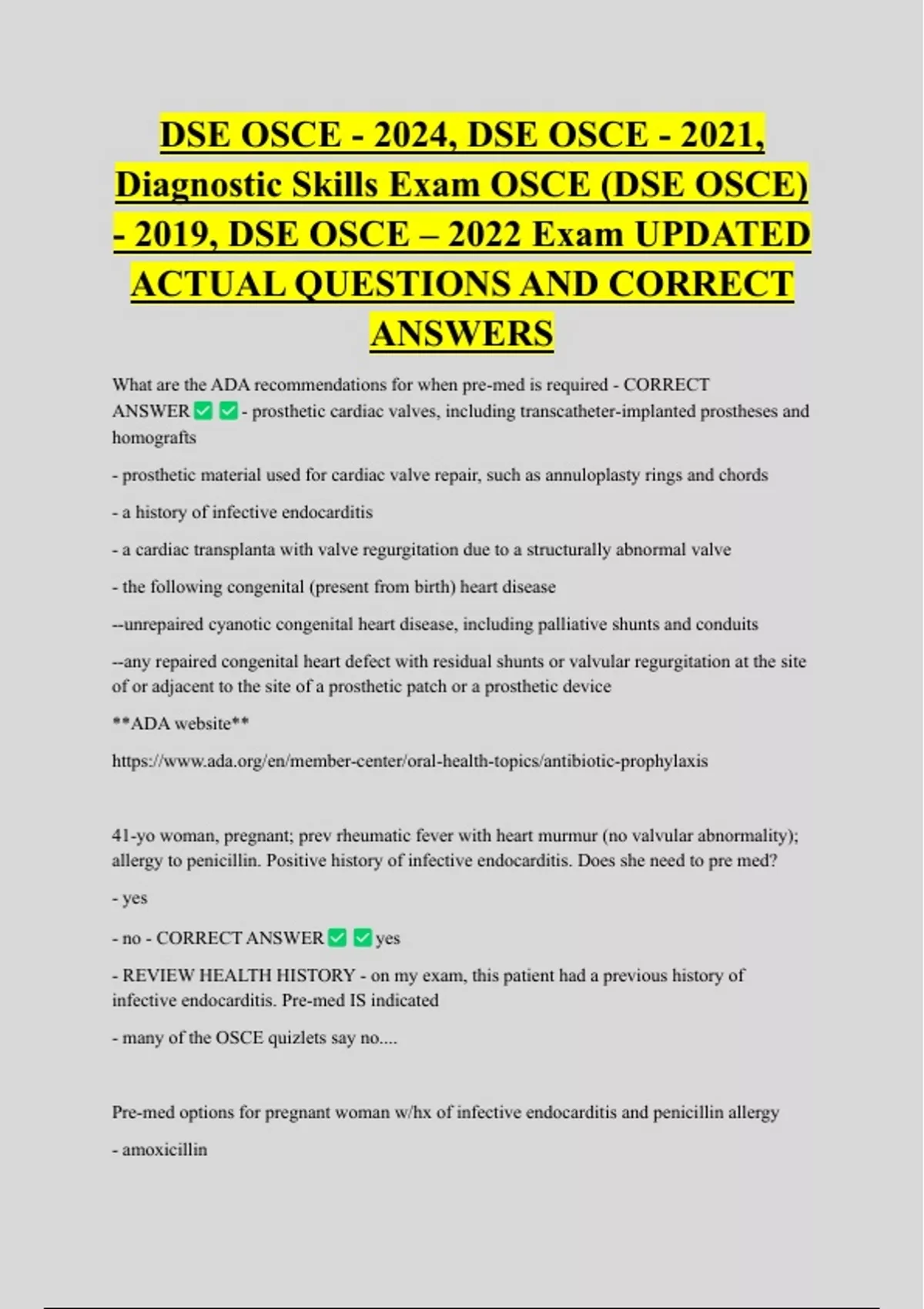DSE OSCE - 2024, DSE OSCE - 2021, Diagnostic Skills Exam OSCE (DSE OSCE) - 2019, DSE OSCE – 2022 ...