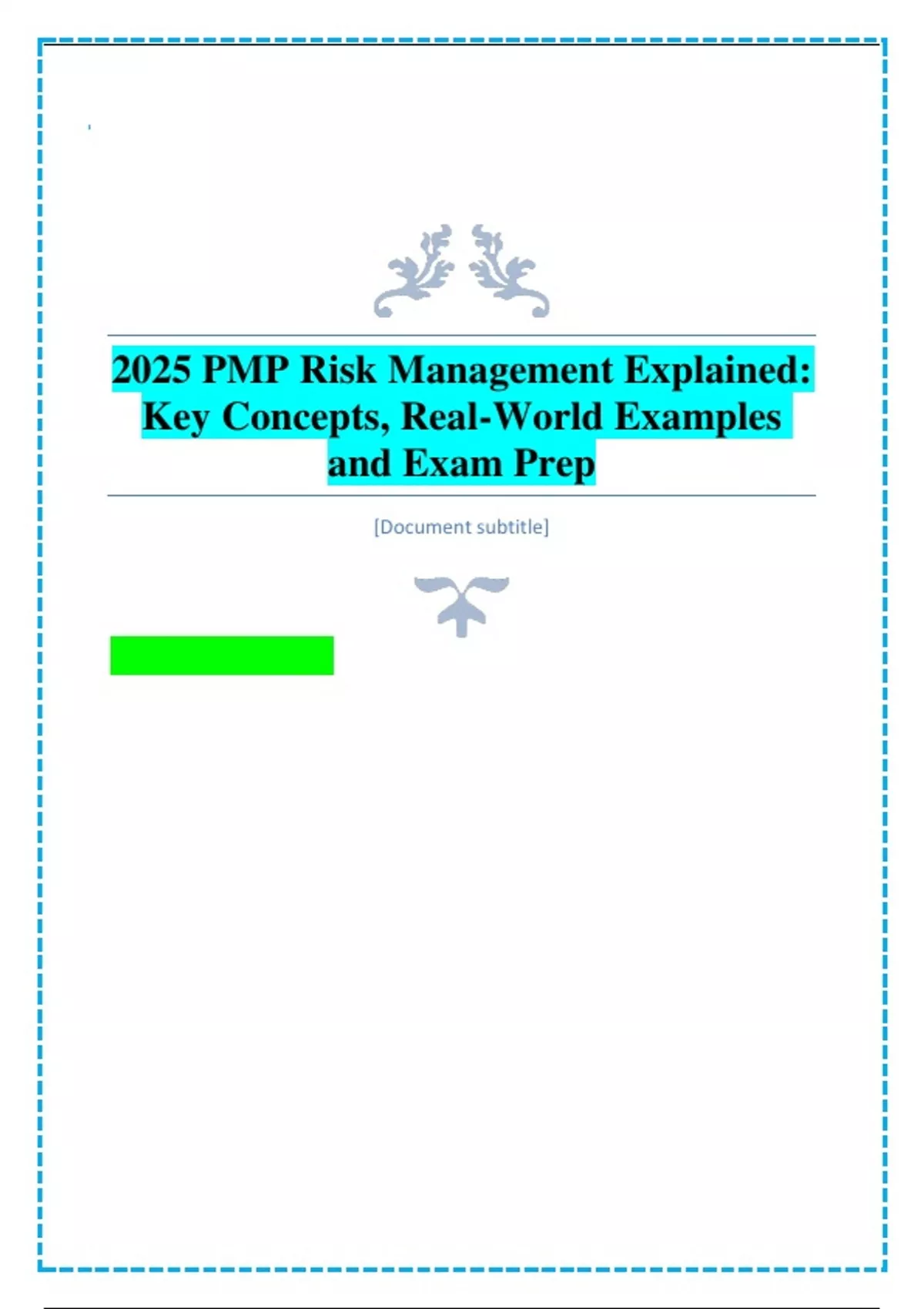 2025 PMP Risk Management Explained: Key Concepts, Real-World Examples and Exam Prep - 2025 PMP ...