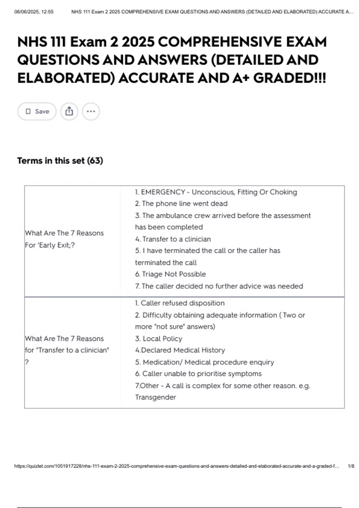 NHS 111 Exam 2 2025 COMPREHENSIVE EXAM QUESTIONS AND ANSWERS (DETAILED AND ELABORATED) ACCURATE ...