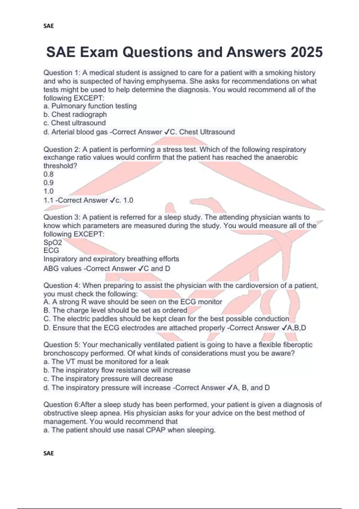 SAE Exam Questions and Answers 2025 - SAE, - Stuvia US