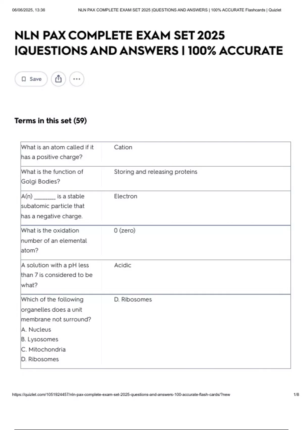 NLN PAX EXAM COMPLETE EXAM SET 2025 |QUESTIONS AND ANSWERS | 100% ...