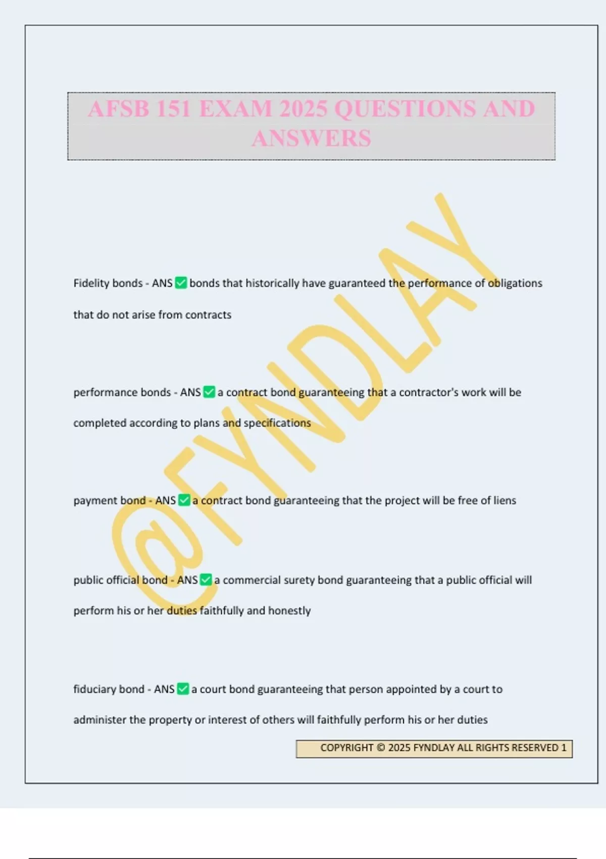 AFSB 151 EXAM 2025 QUESTIONS AND ANSWERS - AFSB 151 - Stuvia US