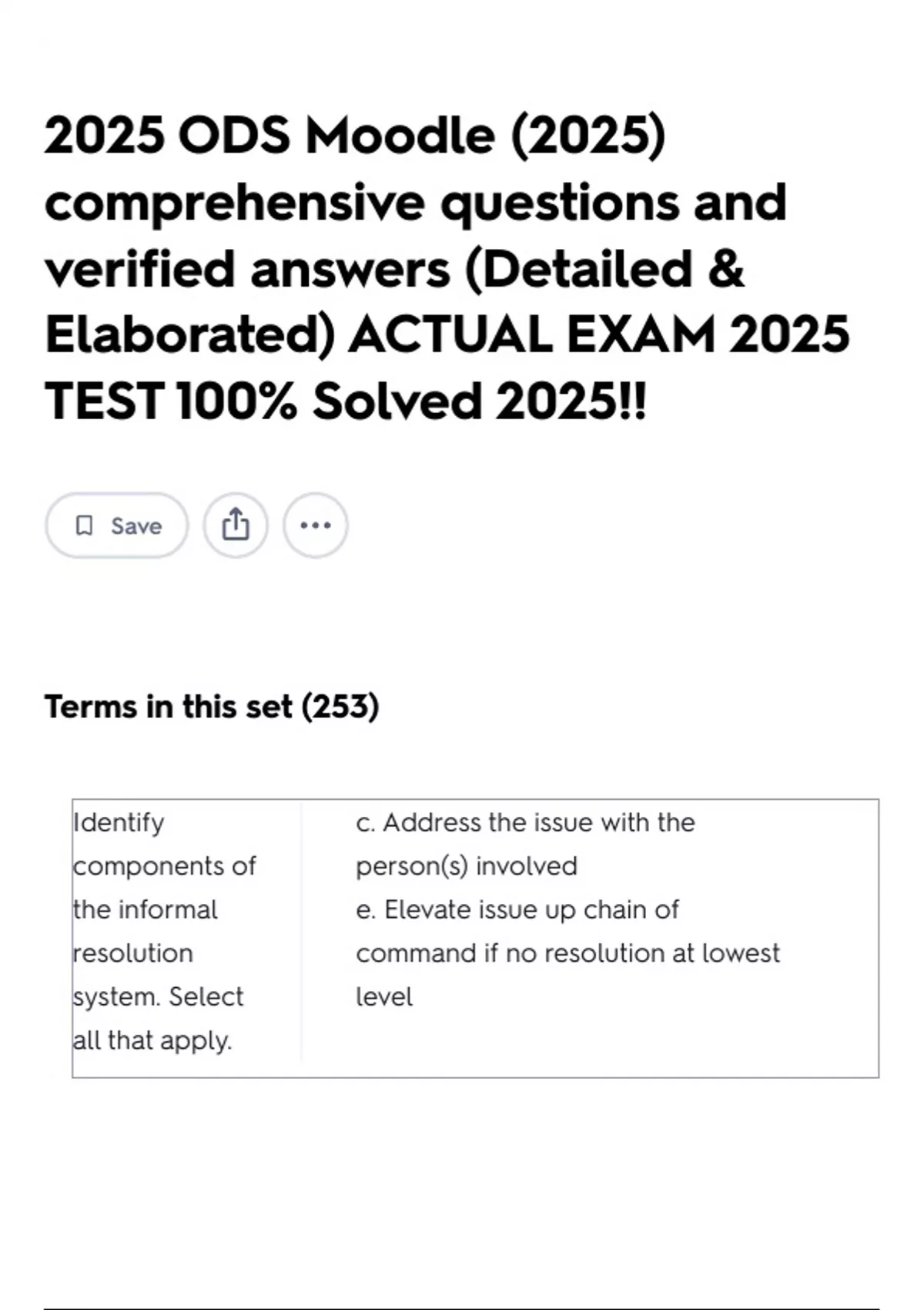 2025 ODS Moodle (2025) comprehensive questions and verified answers ...