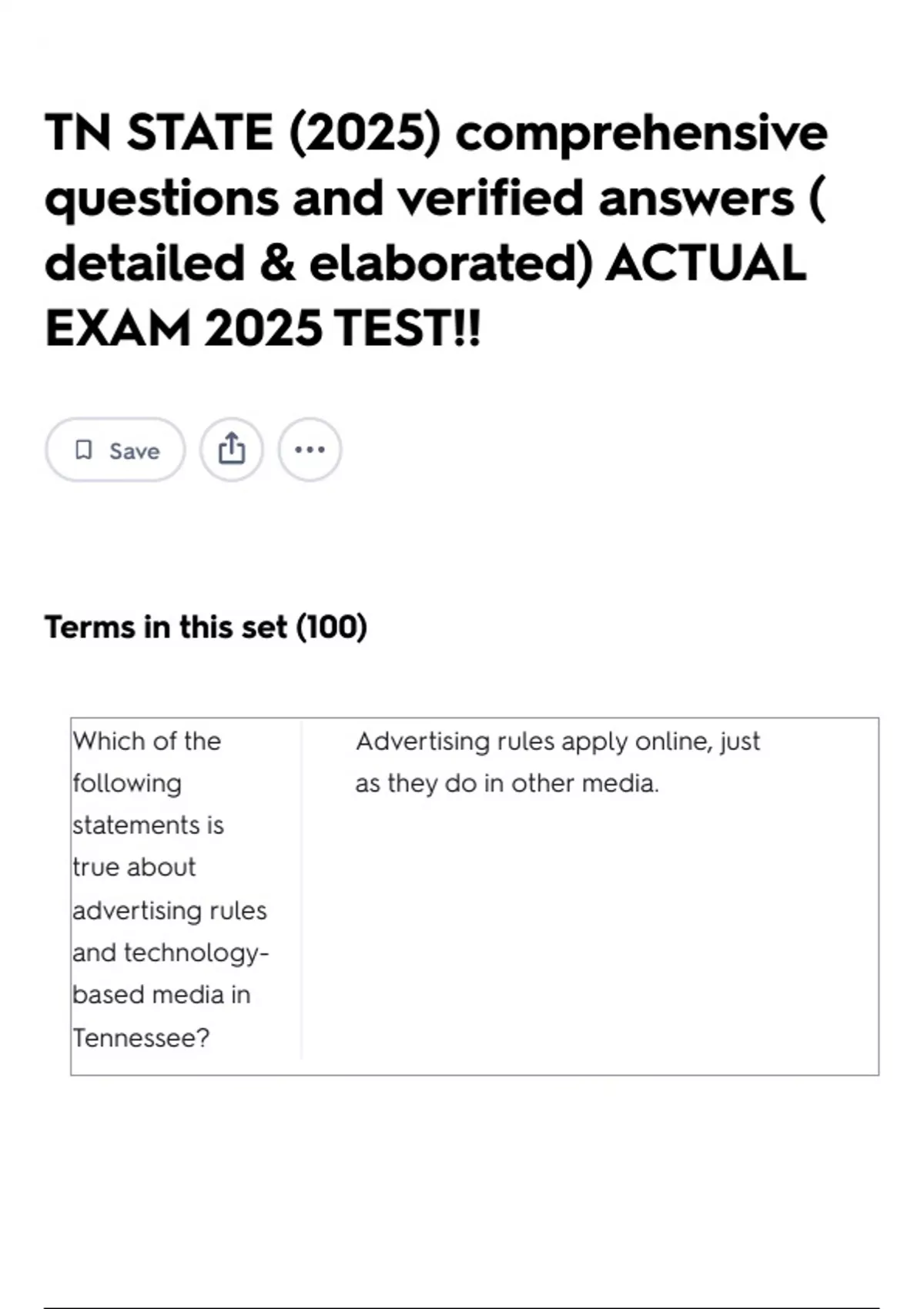 TN STATE (2025) comprehensive questions and verified answers ( detailed ...