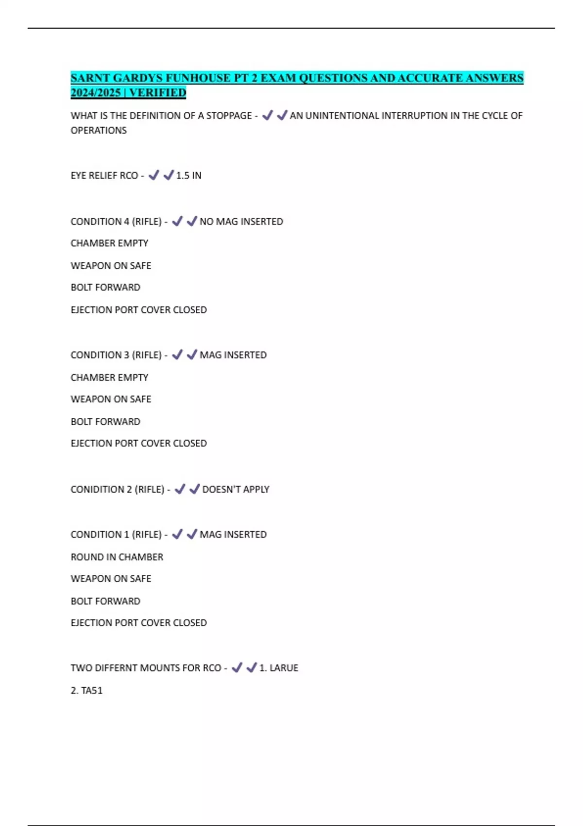 BUNDLE FOR YAMAHA MODULE 1 - 8: EXAM REVISION QUESTIONS AND ACCURATE ...