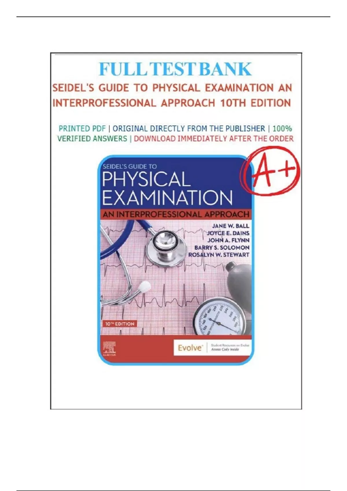 Seidel's Guide to Physical Examination An Interprofessional Approach ...