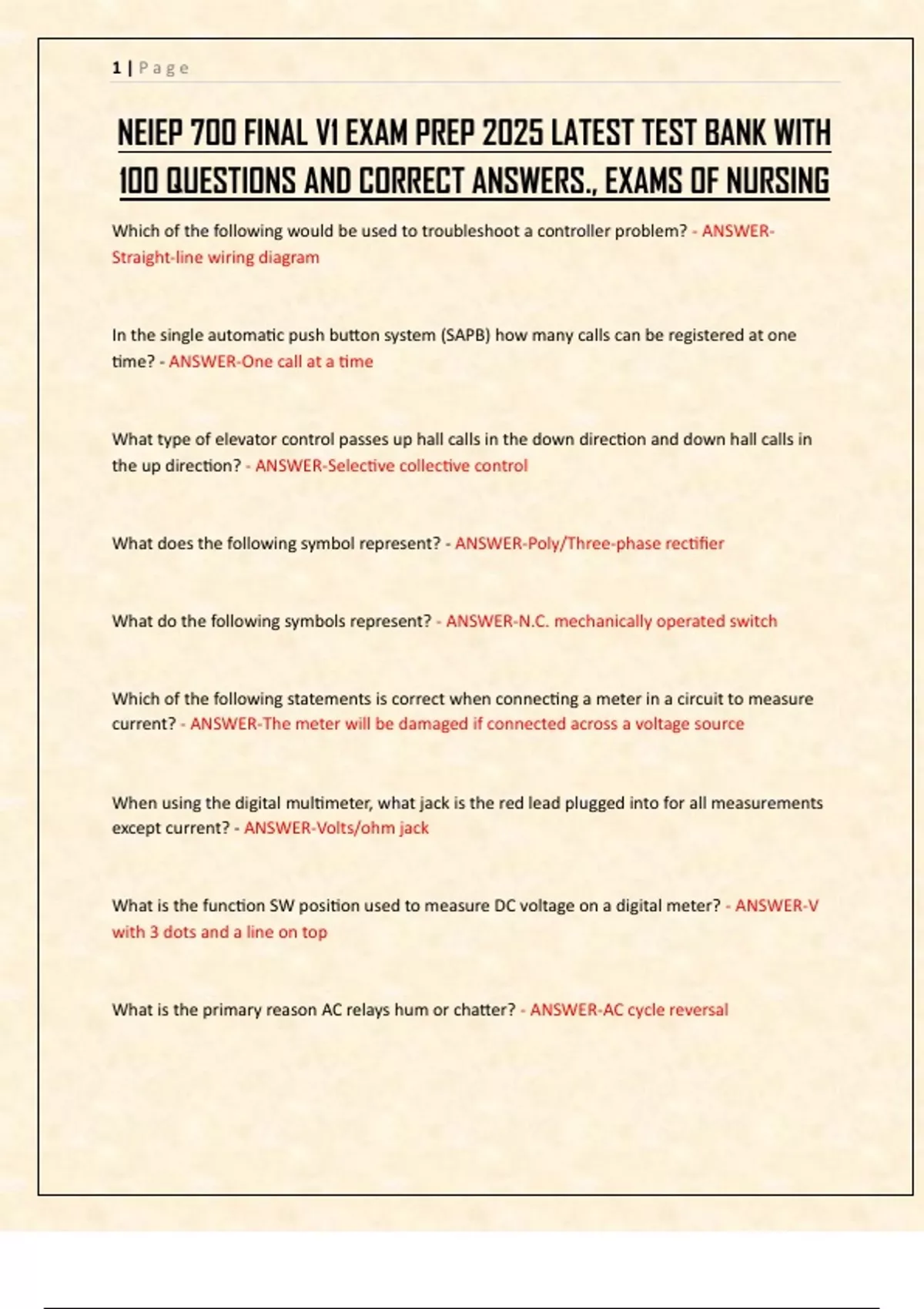 NEIEP 700 FINAL V1 EXAM PREP 2025 LATEST TEST BANK WITH 100 QUESTIONS ...