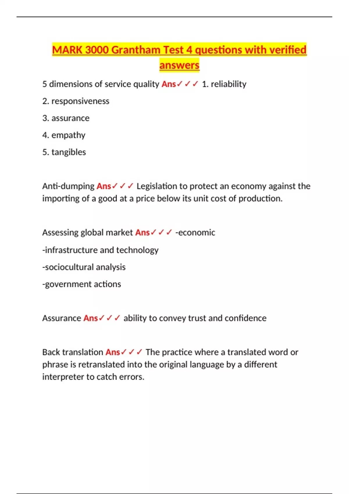 Principles of Marketing – MARK 3000 – University of Georgia (Grantham ...