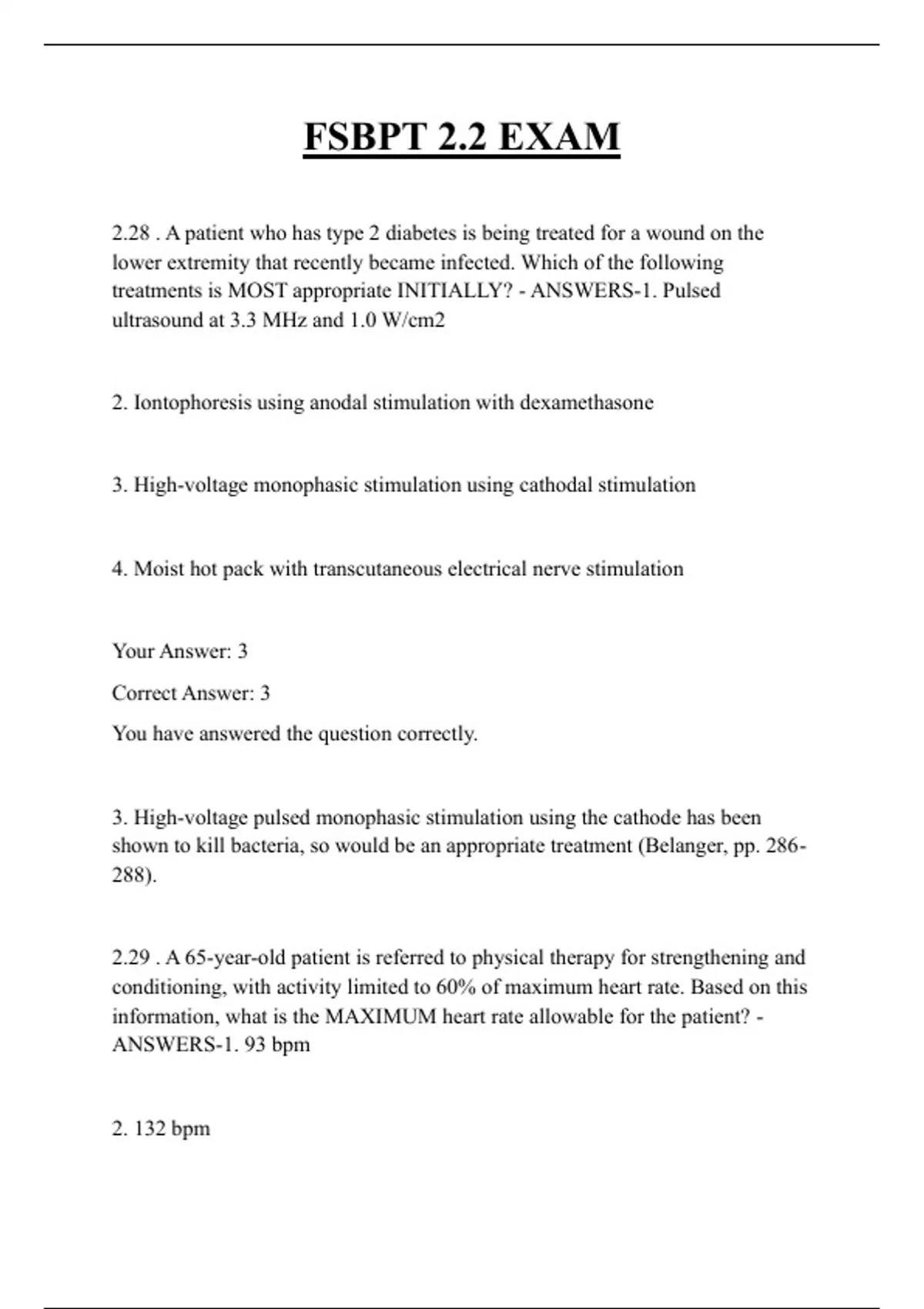 FSBPT 2.2 EXAM QUESTIONS AND ANSWERS 2025 - FSBPT 2.2 - Stuvia US