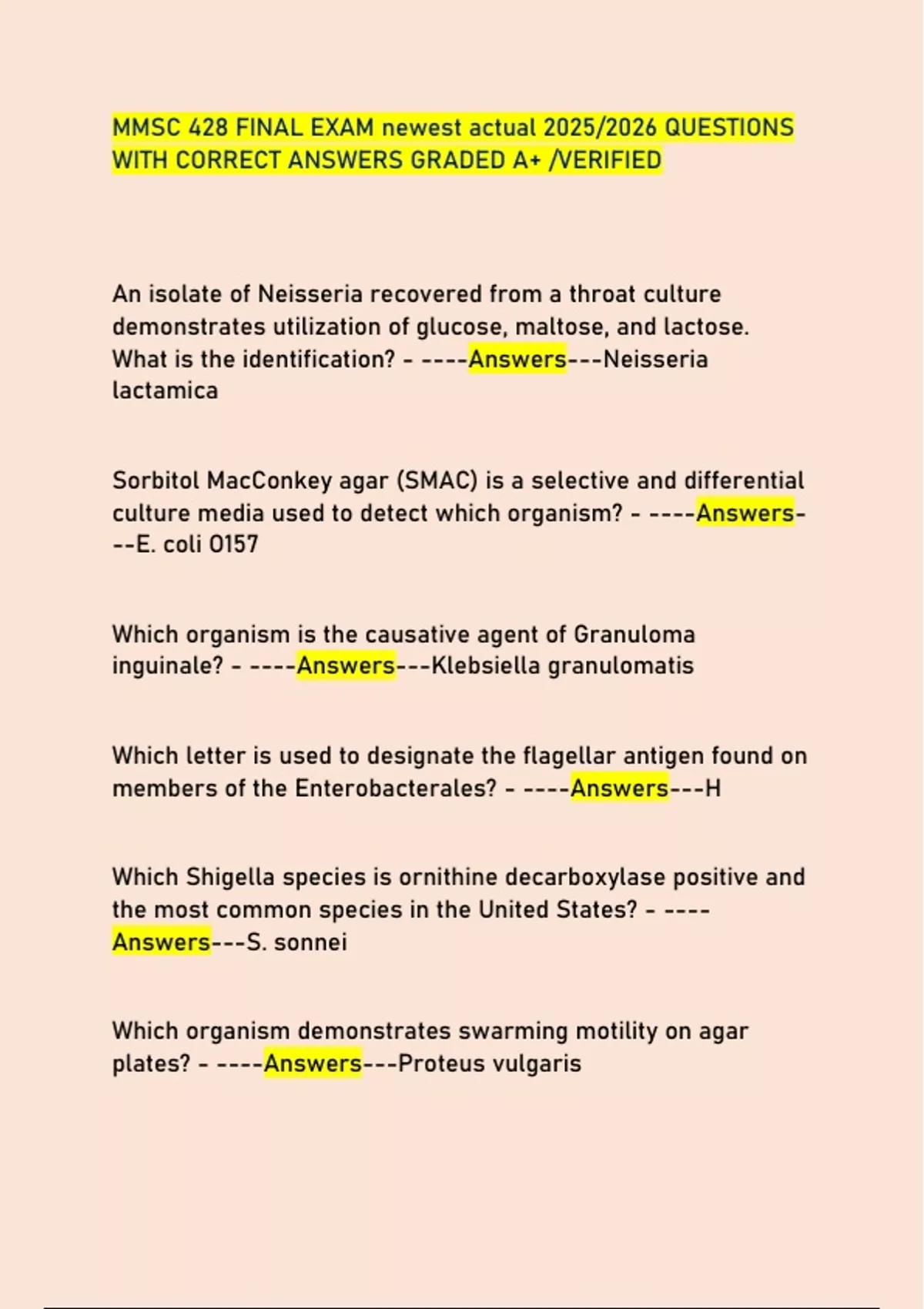 MMSC 428 FINAL EXAM newest actual 2025/2026 QUESTIONS WITH CORRECT ...