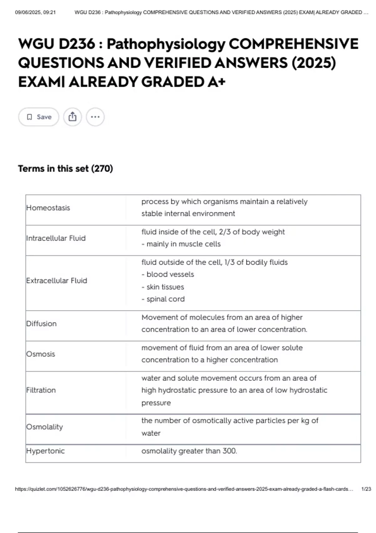 WGU D236 : Pathophysiology exam COMPREHENSIVE QUESTIONS AND VERIFIED ANSWERS (2025) EXAM ...
