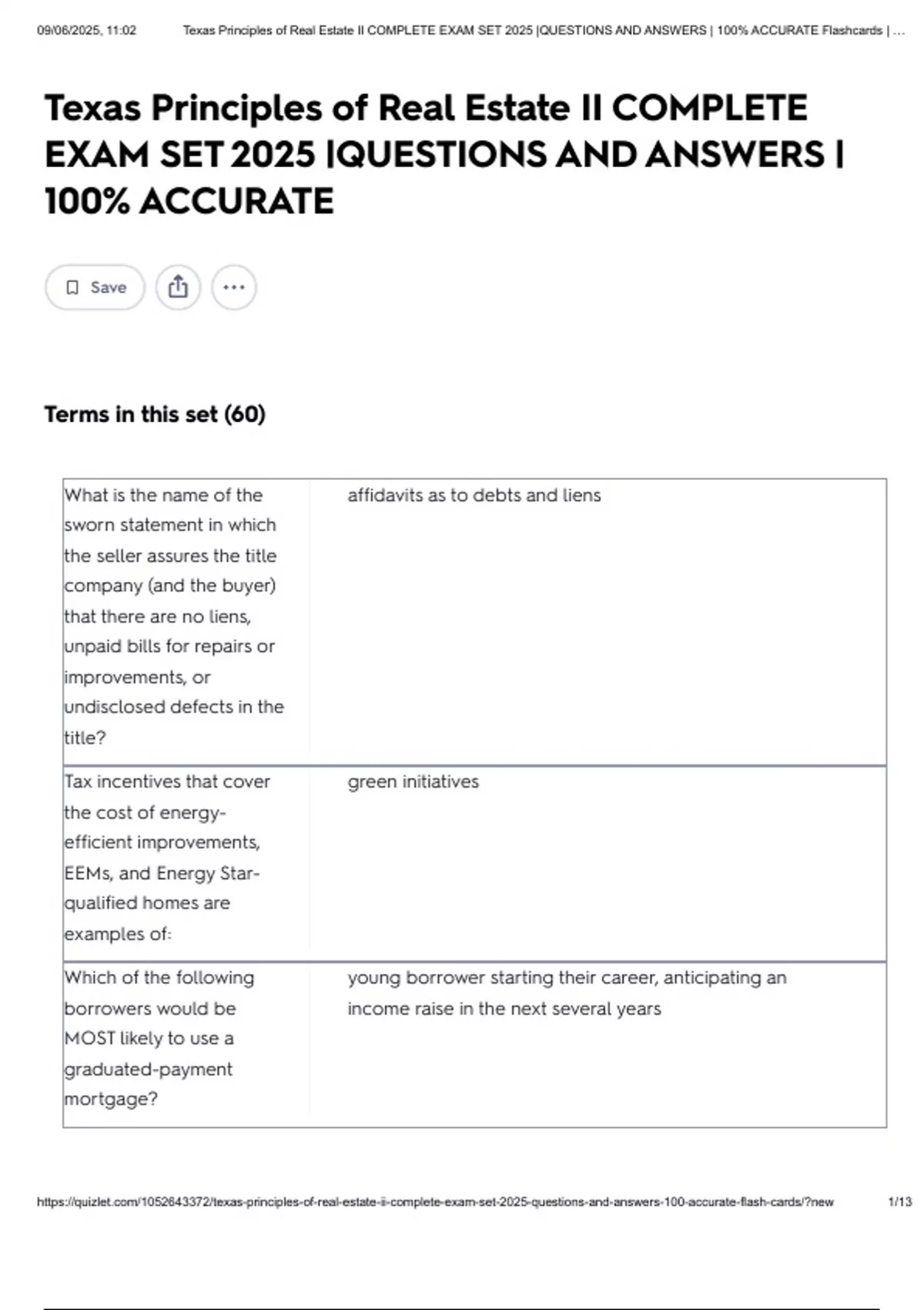 Texas Principles of Real Estate II EXAM SET 2025 |QUESTIONS AND ANSWERS ...