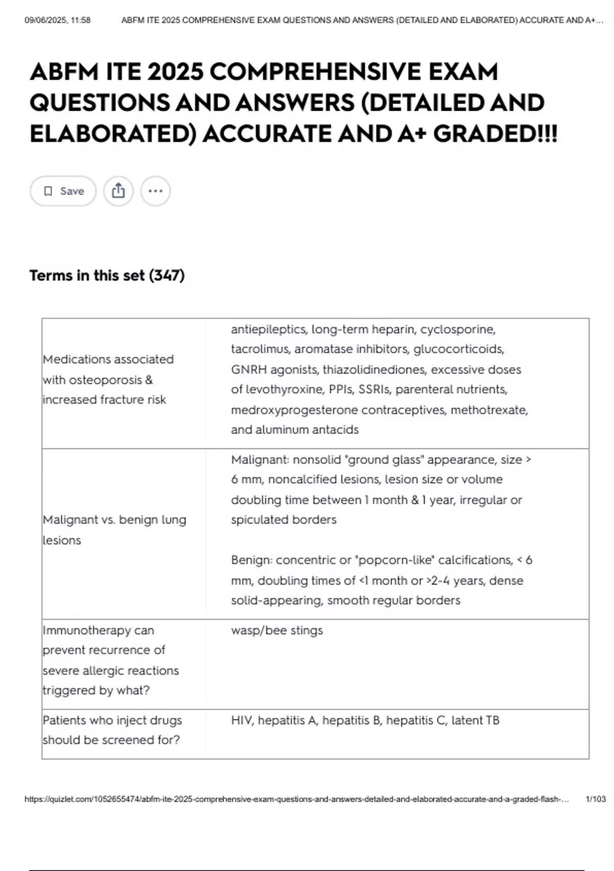 ABFM ITE EXAM 2025 COMPREHENSIVE EXAM QUESTIONS AND ANSWERS (DETAILED AND ELABORATED) ACCURATE ...