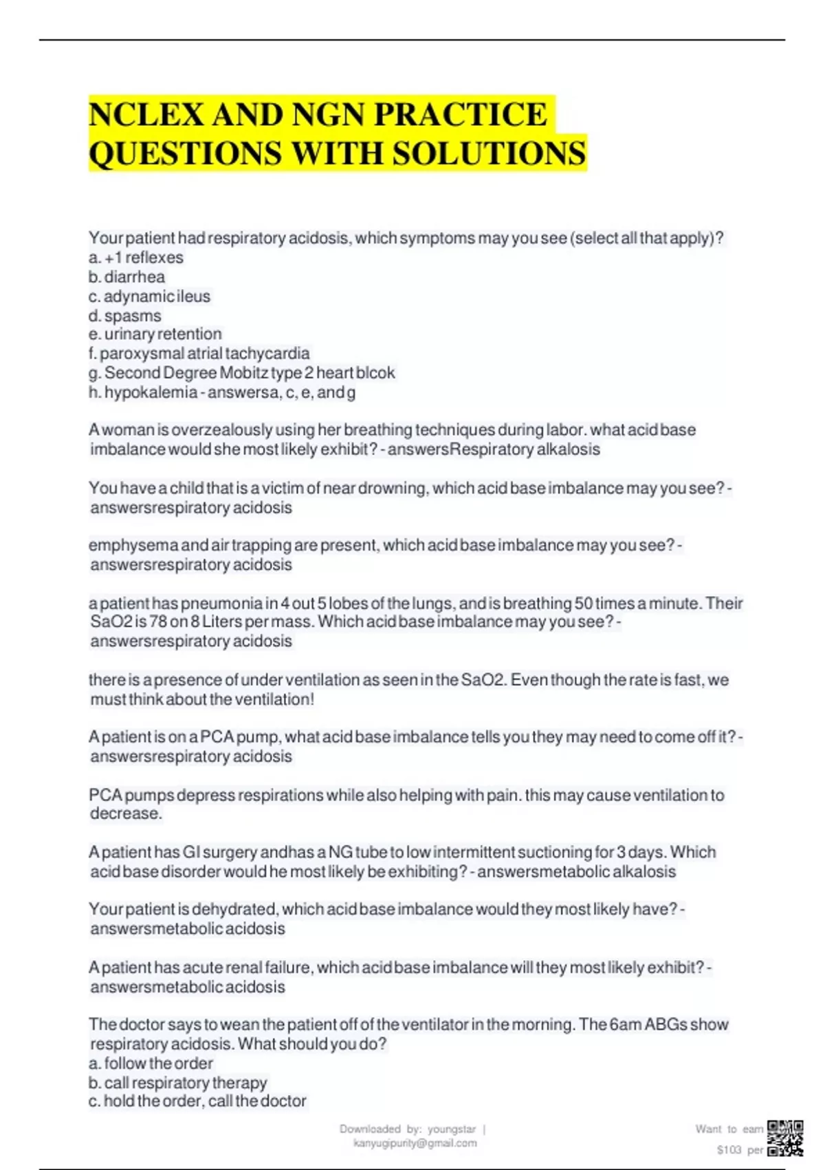 NCLEX AND NGN PRACTICE QUESTIONS WITH SOLUTIONS - NCLEX AND NGN P ...
