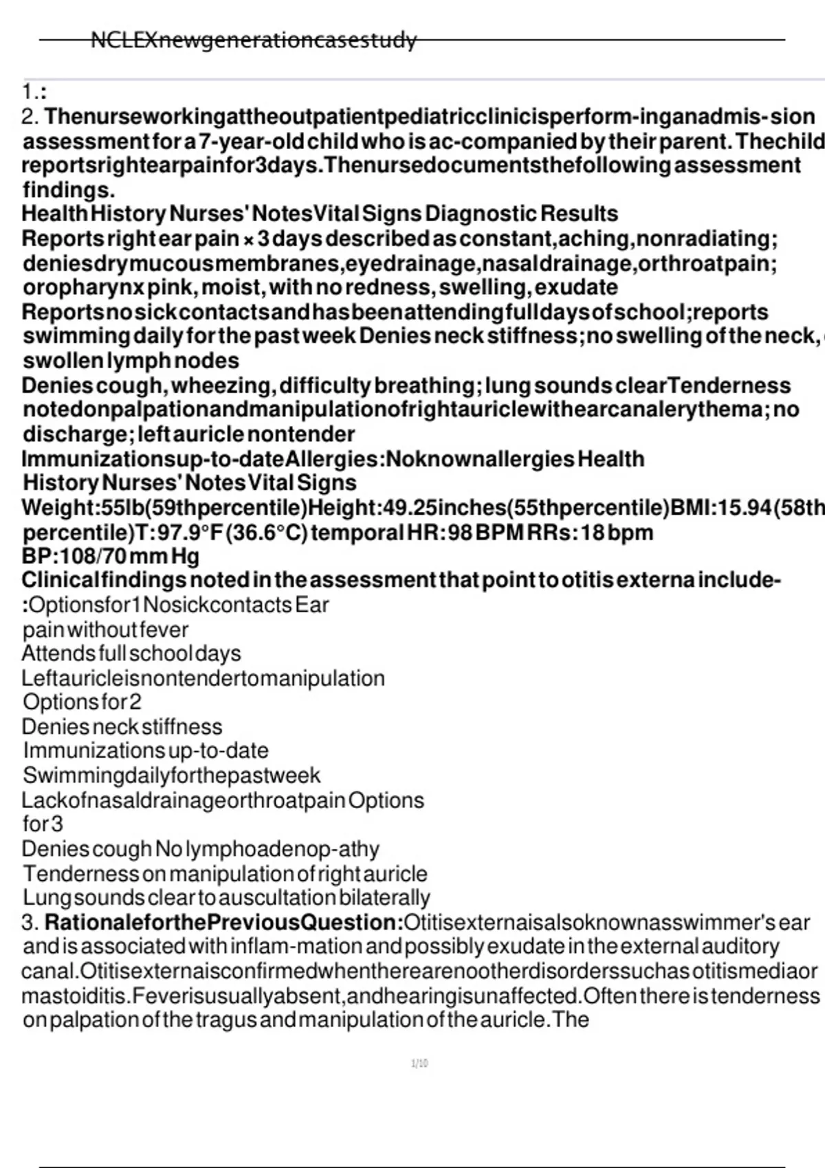 NCLEX new generation case study questions with solutions - NCLEX new ...