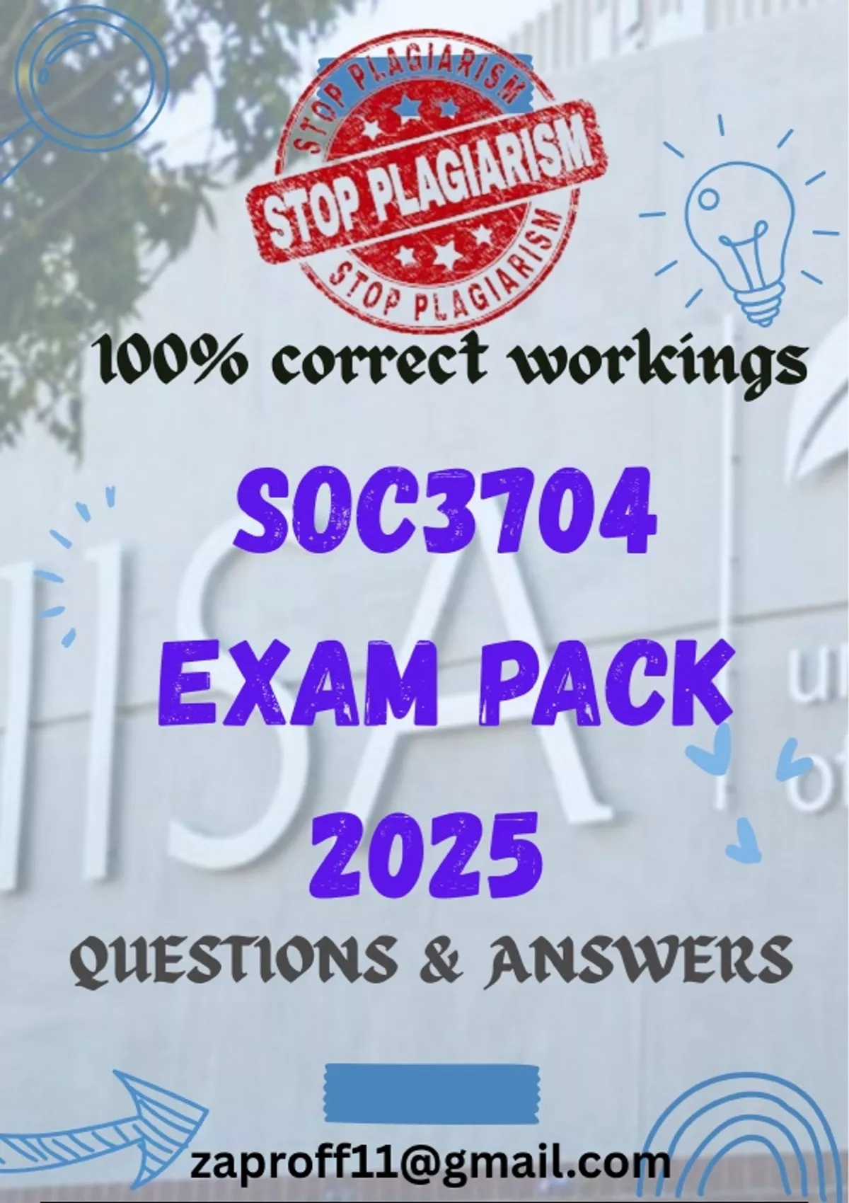 SOC3704 EXAM PACK 2025 - SOC3704 PAST EXAM QUESTIONS WITH ANSWERS ...