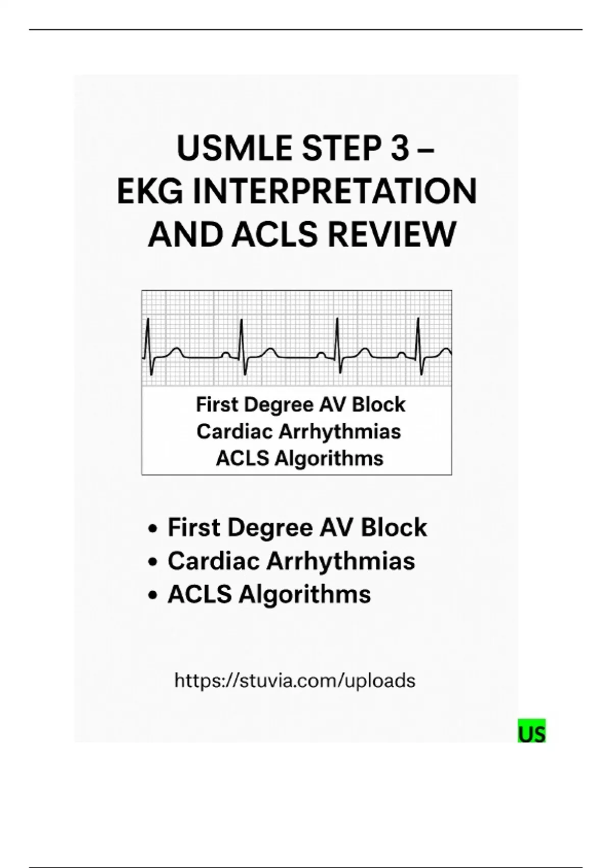 USMLE Step 3 – EKG Interpretation and ACLS Review | High-Yield Notes ...