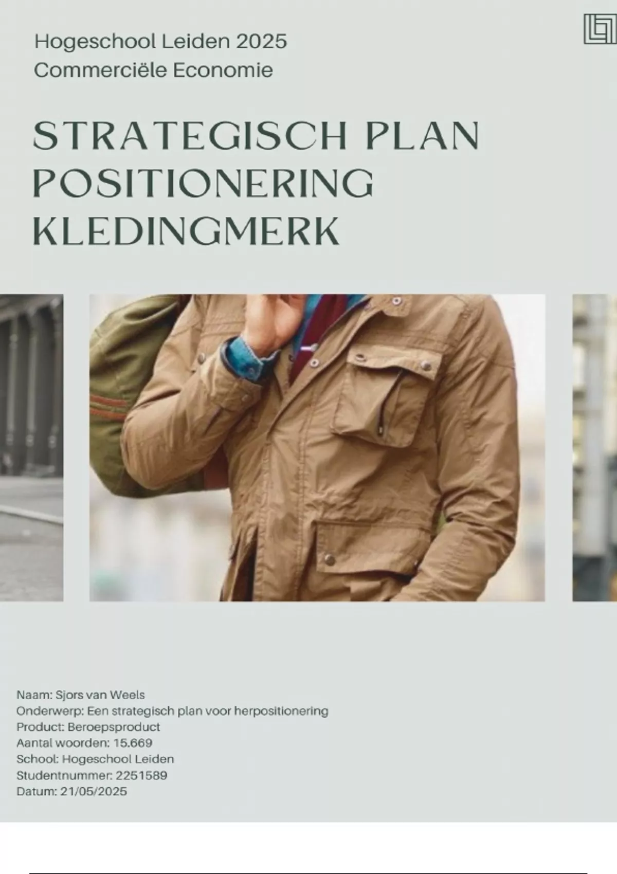 HBO Scriptie - Optimale marktpositie kledingmerk - Hogeschool Leiden ...