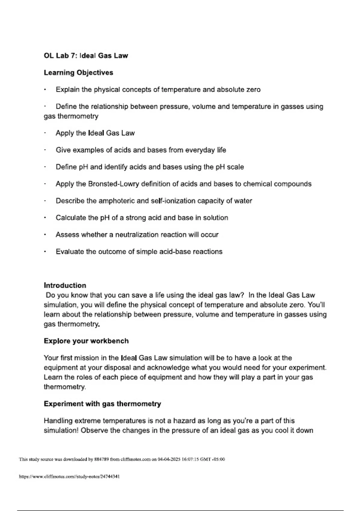 Chem 120 - Week 4 - Lab Report 4 Ideal Gas Law questions and answers ...