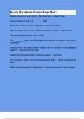 Body Systems Brain Pop Quiz questions and answers - Brainpop - Stuvia US