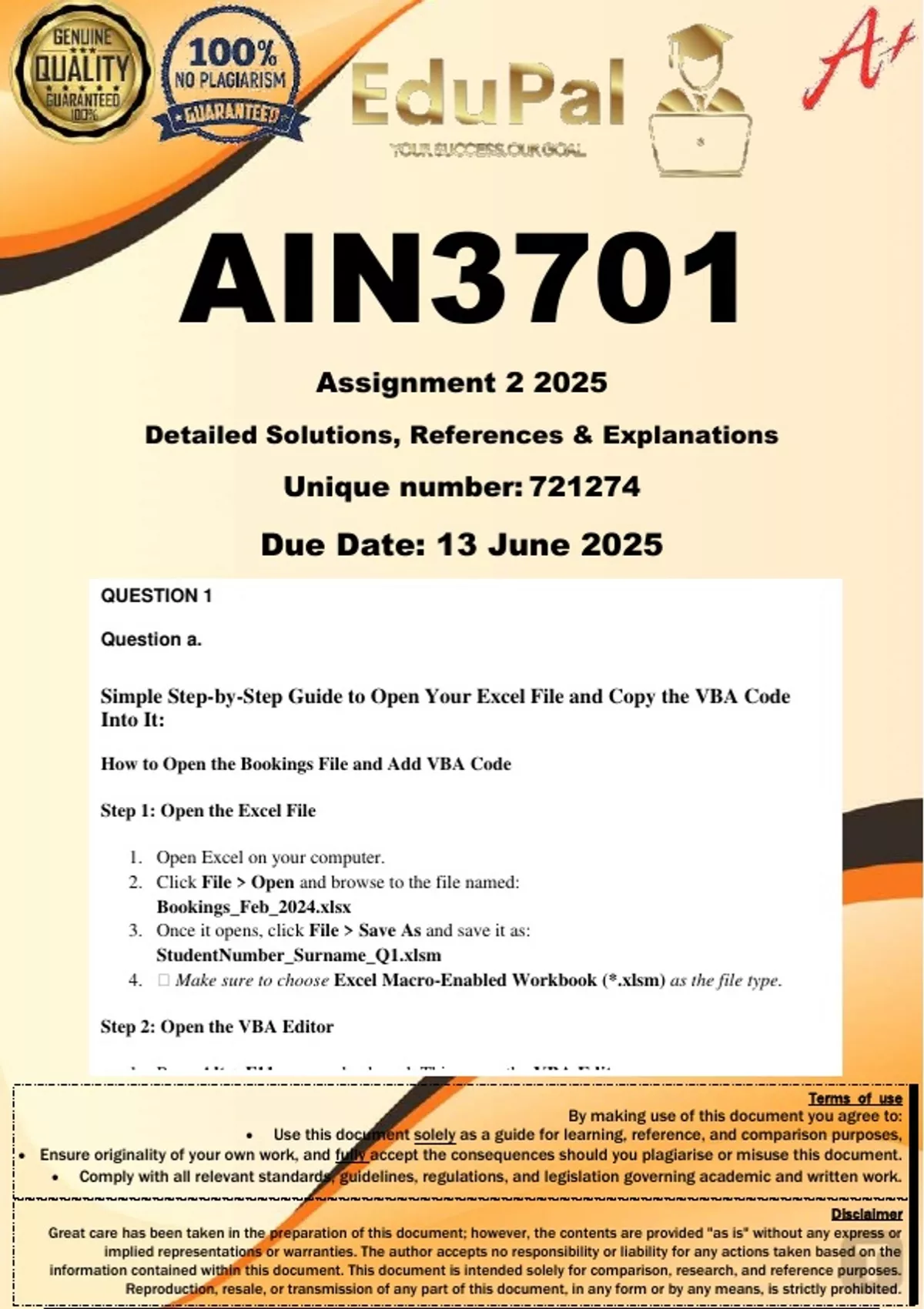 AIN3701 Assignment 2 (COMPLETE ANSWERS) 2025 - DUE 13 June 2025 ...