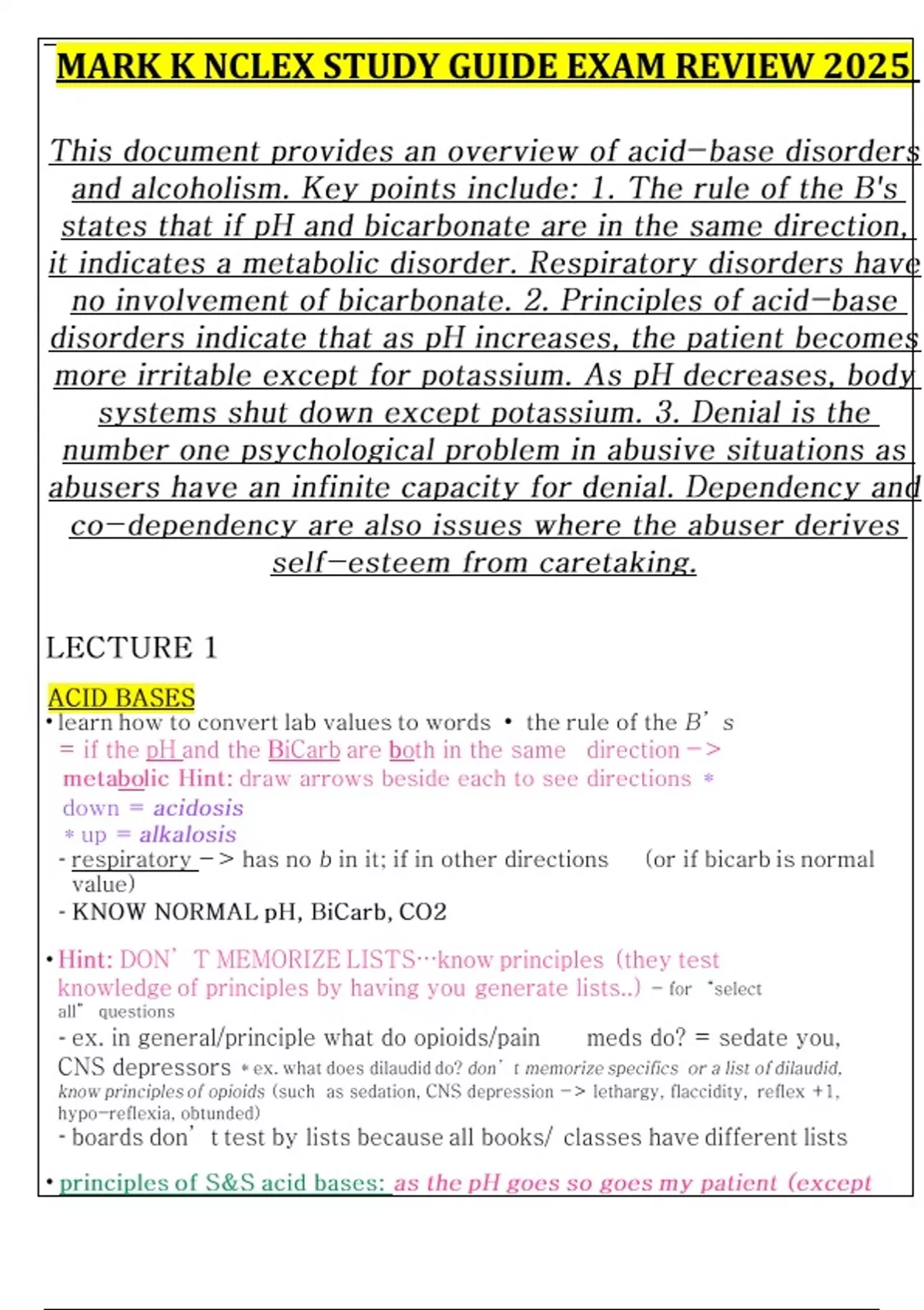 MARK K NCLEX STUDY GUIDE EXAM REVIEW 2025 - NCLEX - Stuvia US