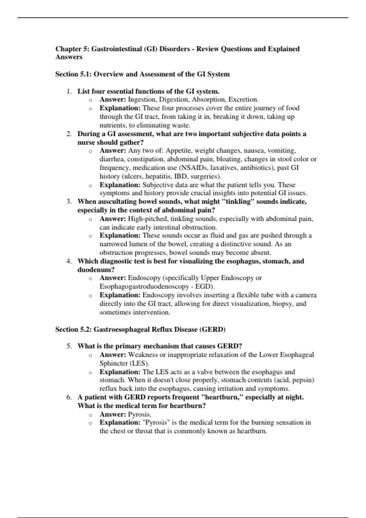 Chapter 5: Gastrointestinal (GI) Disorders - Comprehensive Review ...