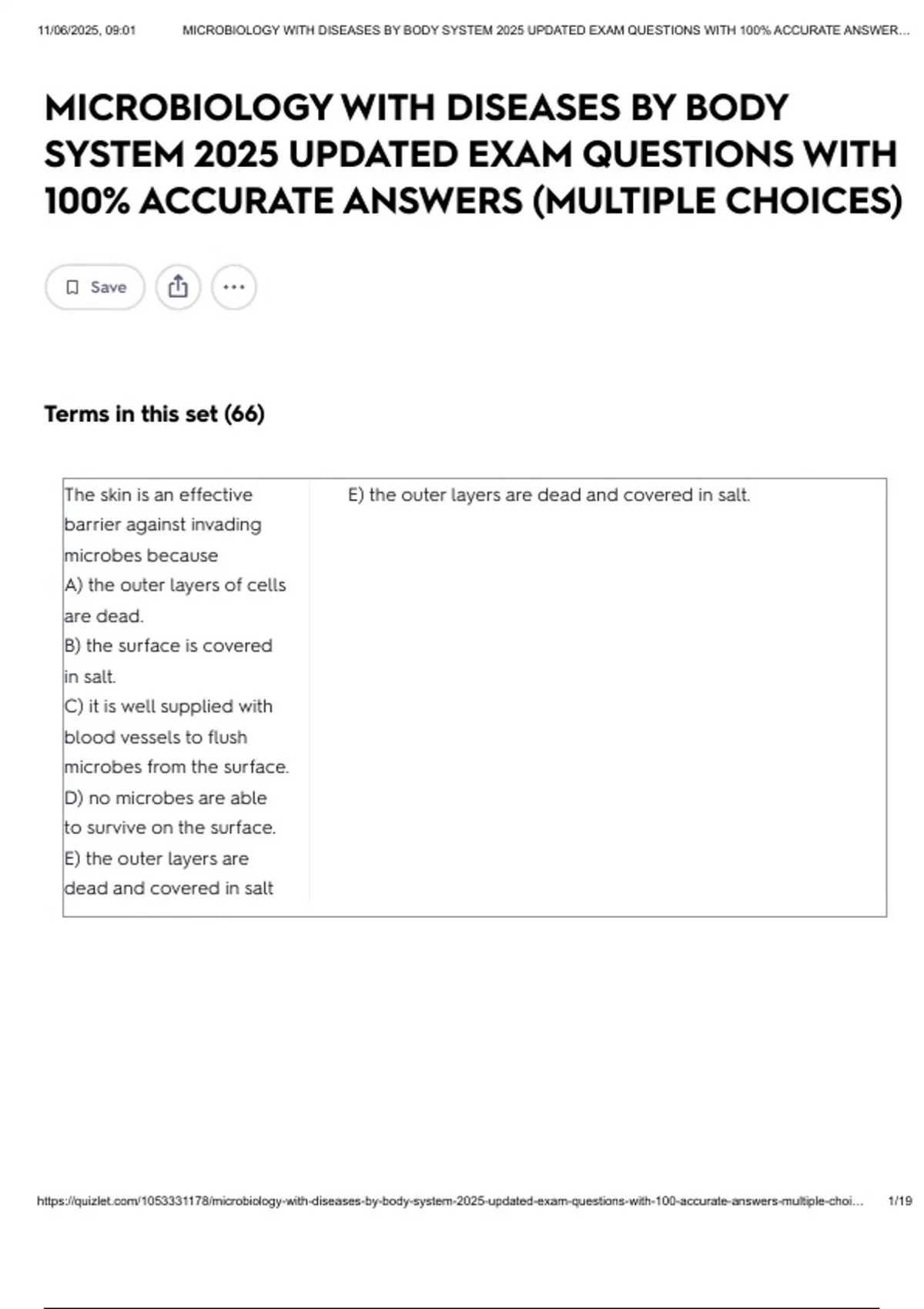 MICROBIOLOGY WITH DISEASES BY BODY SYSTEM 2025 UPDATED EXAM QUESTIONS ...