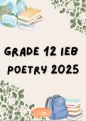 Summary 2025 IEB Poetry Matric - English Home Language - Stuvia SA