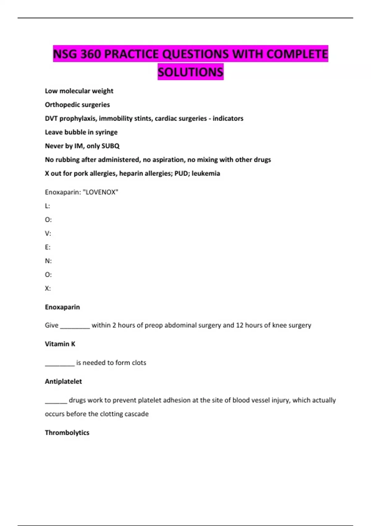 NSG 360 PRACTICE QUESTIONS WITH COMPLETE SOLUTIONS - NSG 360 - Stuvia US