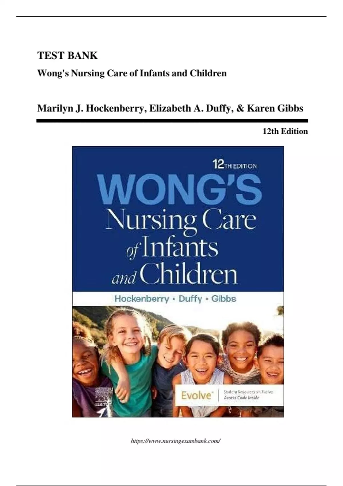 TEST BANK Wong's Nursing Care of Infants and Children Marilyn J ...