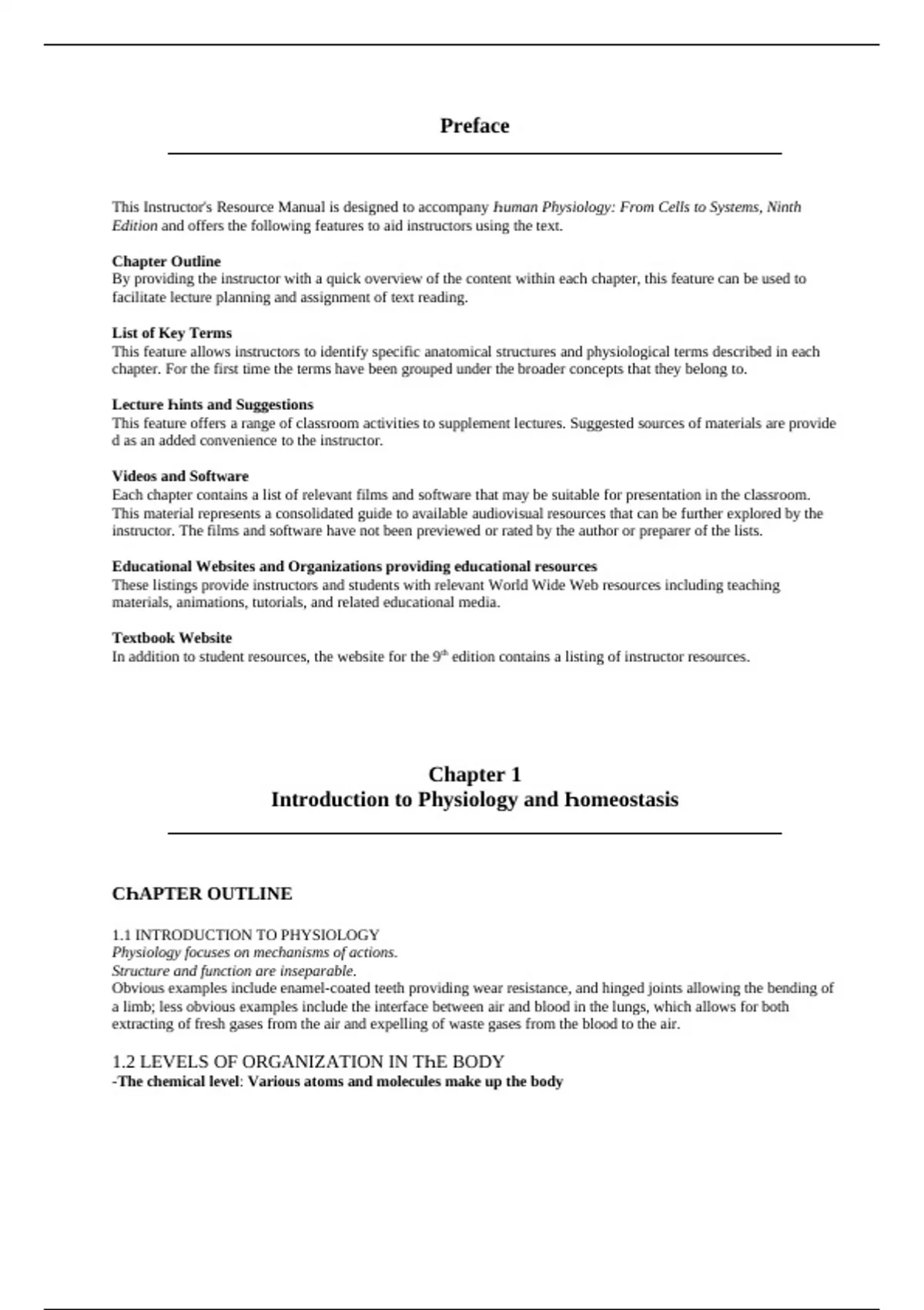 Summary solutions manual, summaries: Human Physiology From Cells to Systems, Sherwood, 9e ...