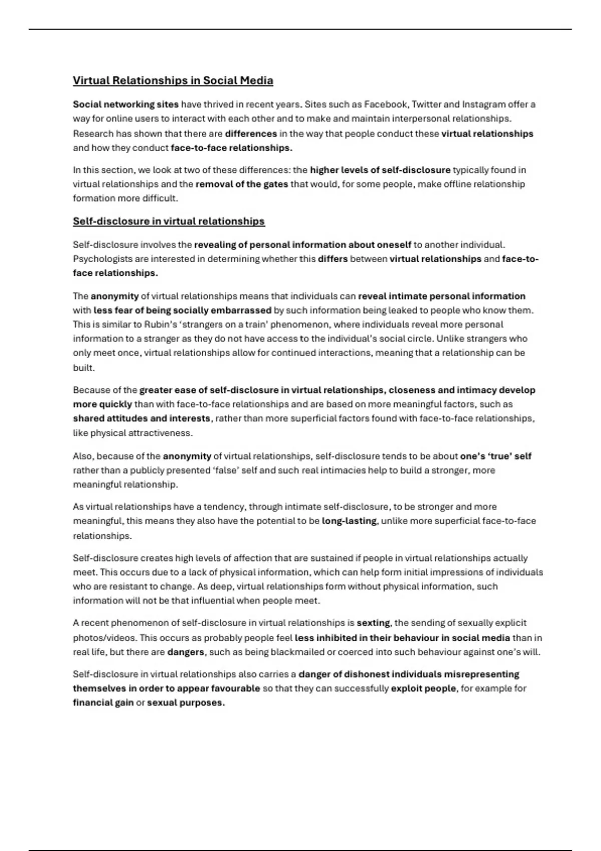 Summary Virtual Relationships in Social Media Revision Sheets and ...