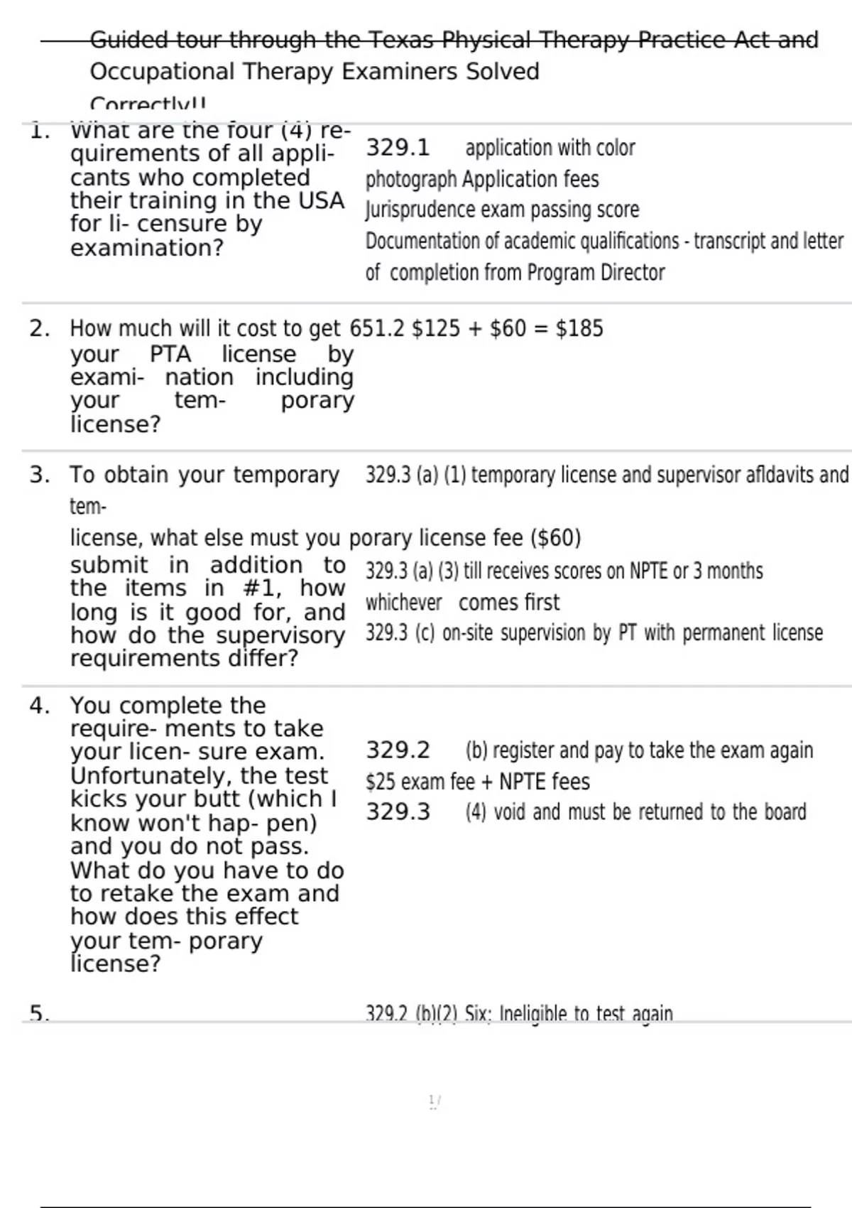 Guided tour through the Texas Physical Therapy Practice Act and Rules ...