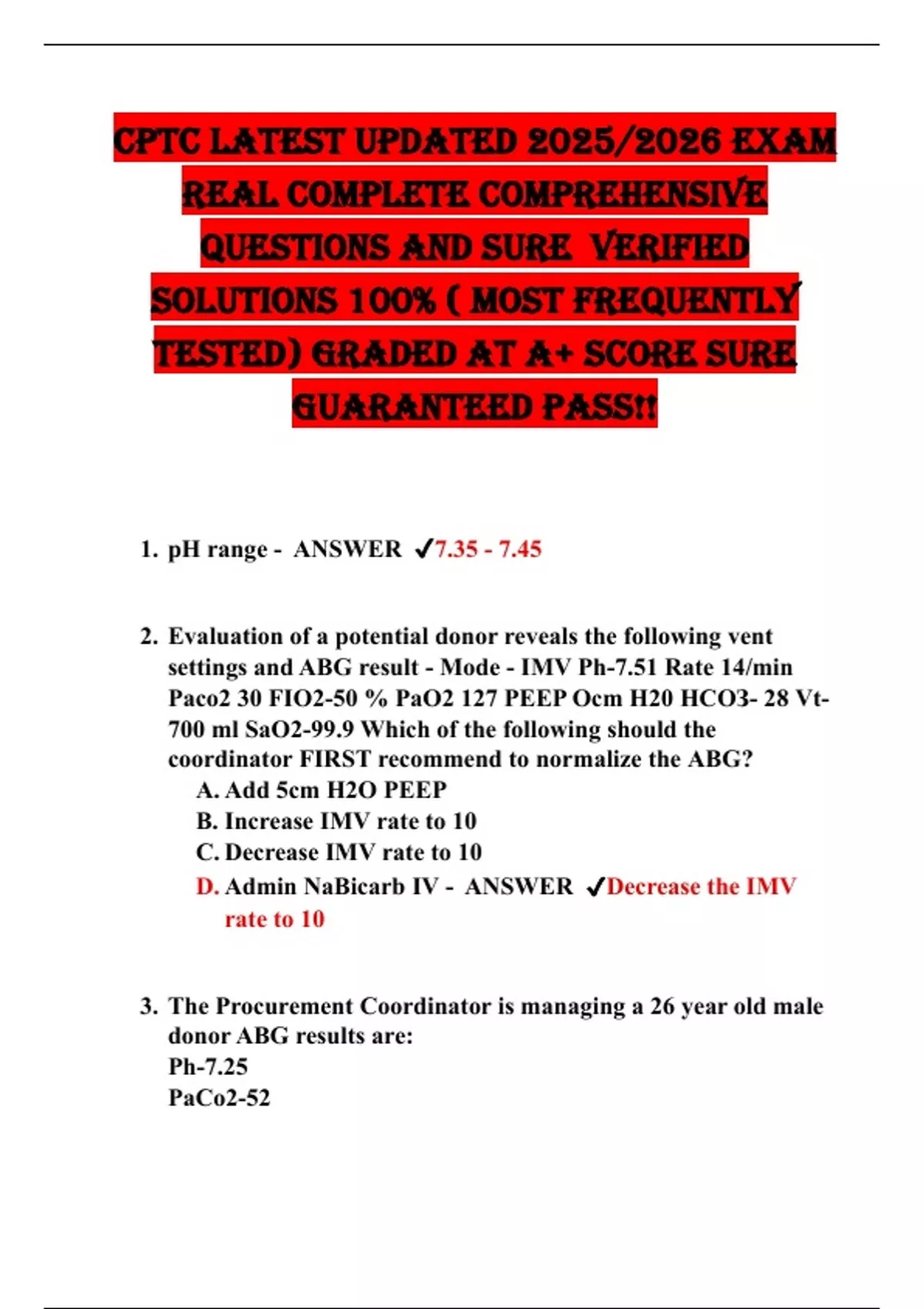 CPTC LATEST UPDATED 2025/2026 EXAM REAL COMPLETE COMPREHENSIVE ...