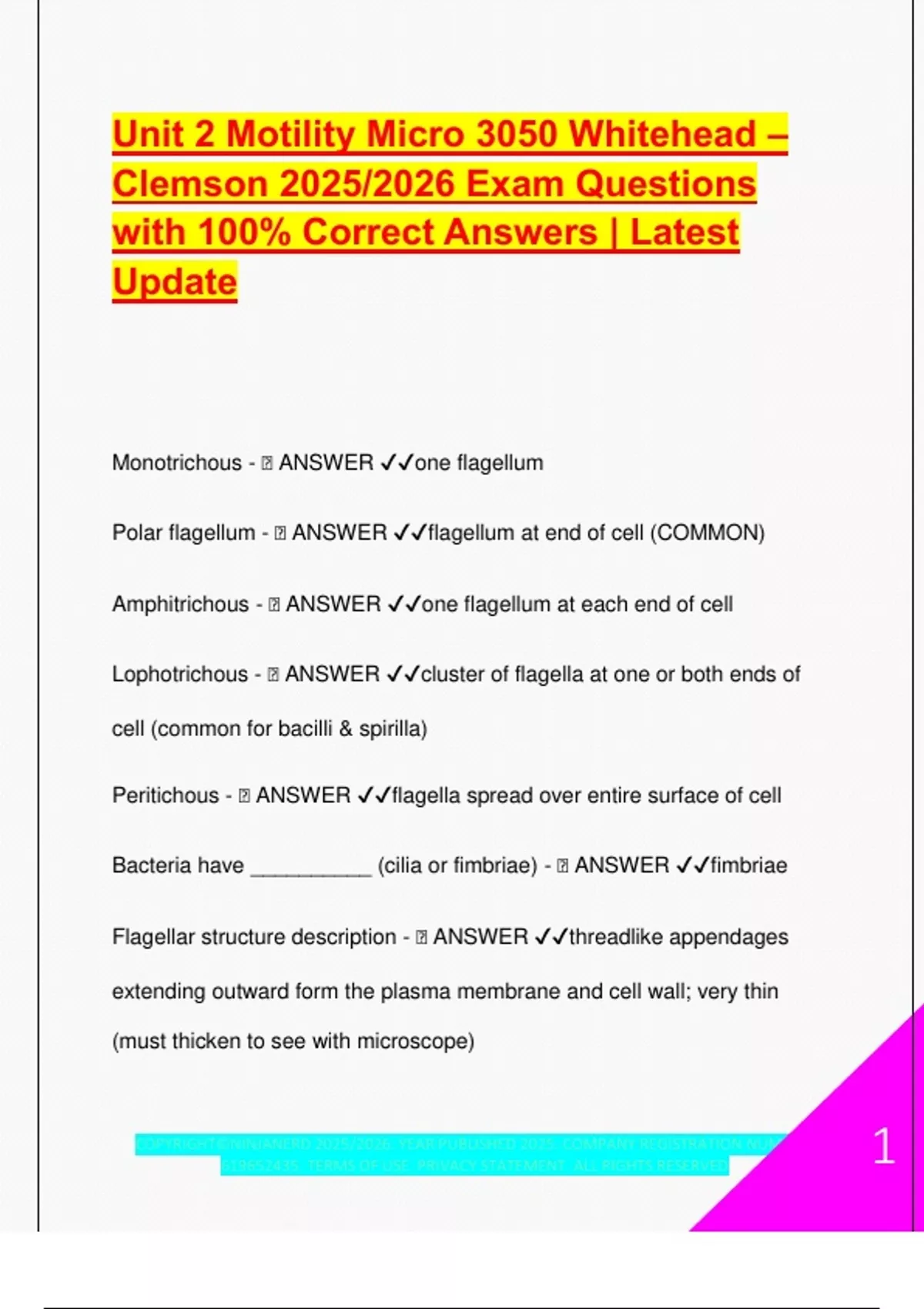 Unit 2 – Motility & Metabolism | Micro 3050 Whitehead (Clemson) 2025/ ...