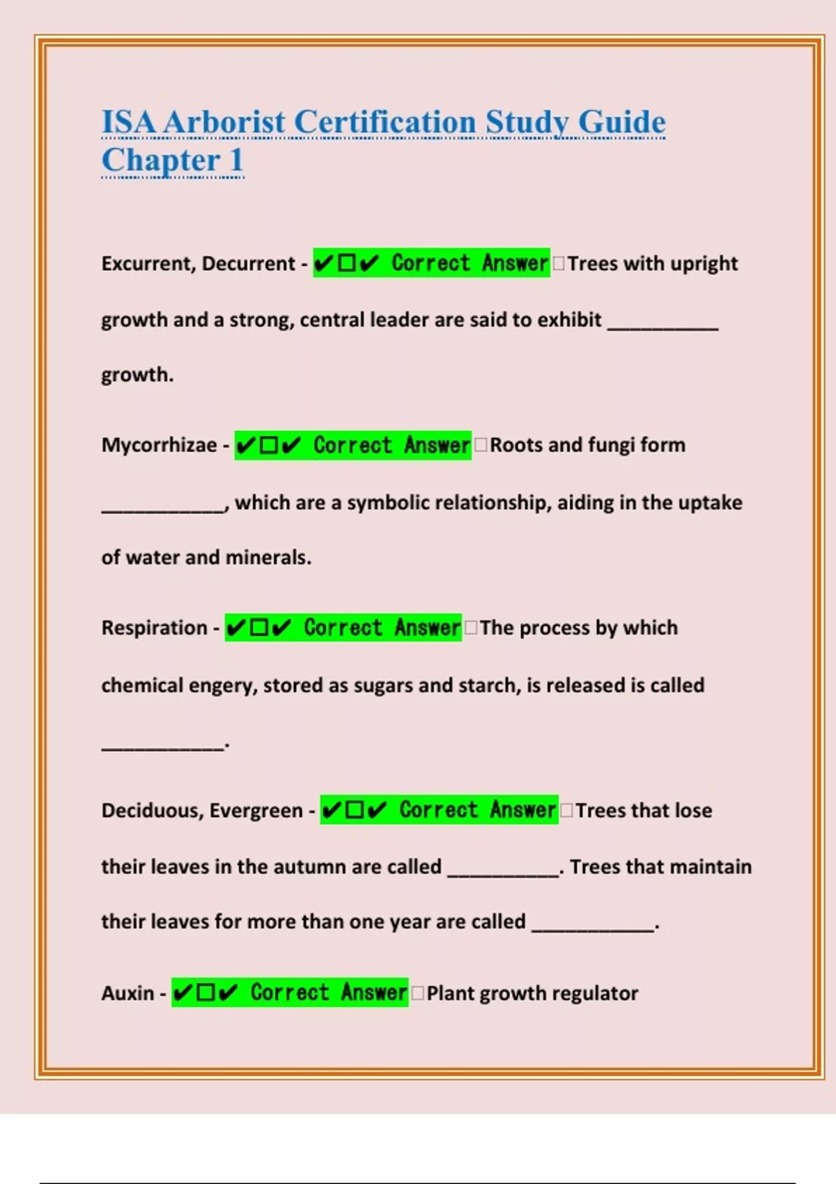 Isa Arborist Certification Study Guide Chapter 1 Master Your Exam